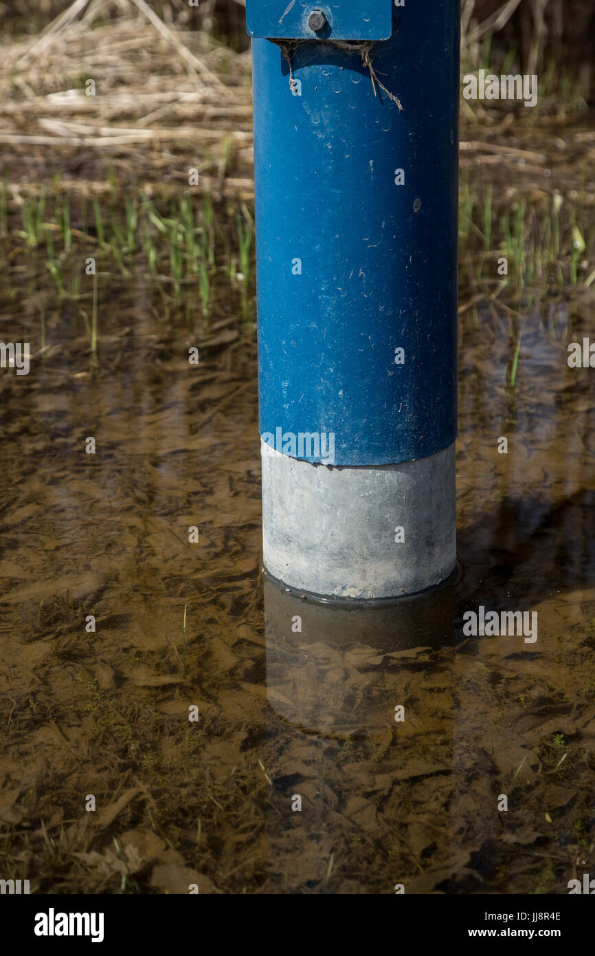Pole in water Stock Photo - Alamy