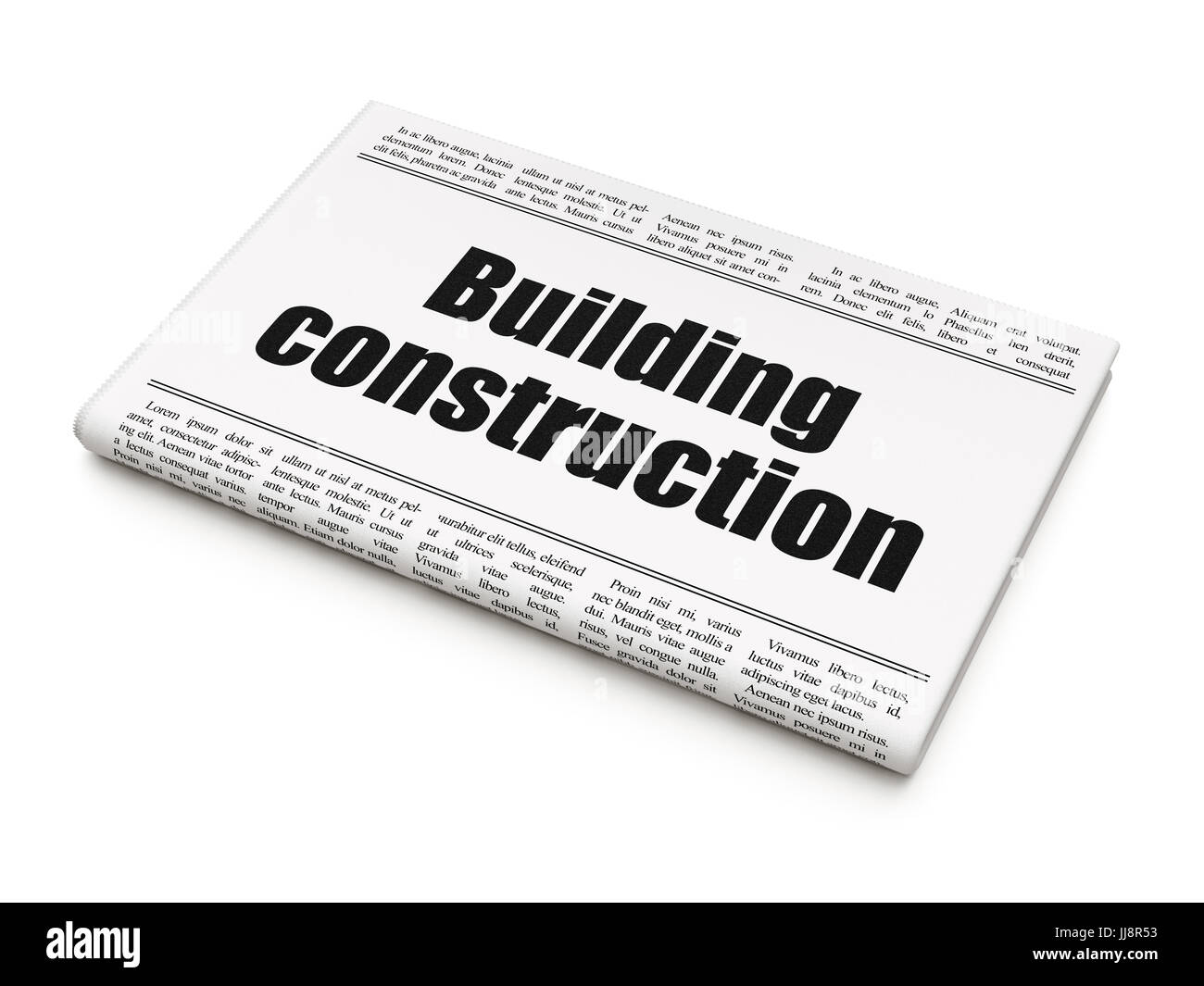 Construction concept newspaper headline building hi-res stock ...