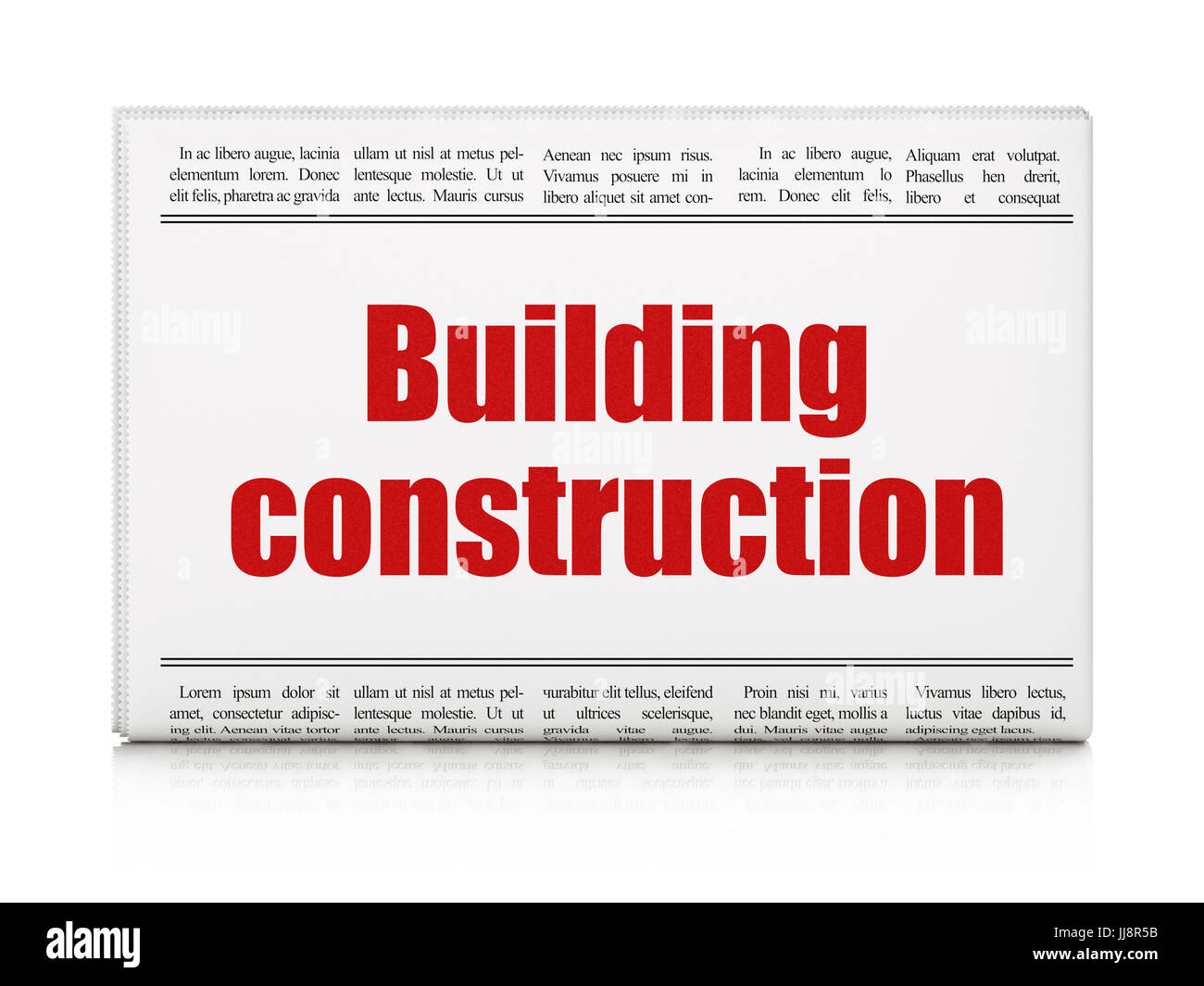 Construction concept: newspaper headline Building Construction Stock ...