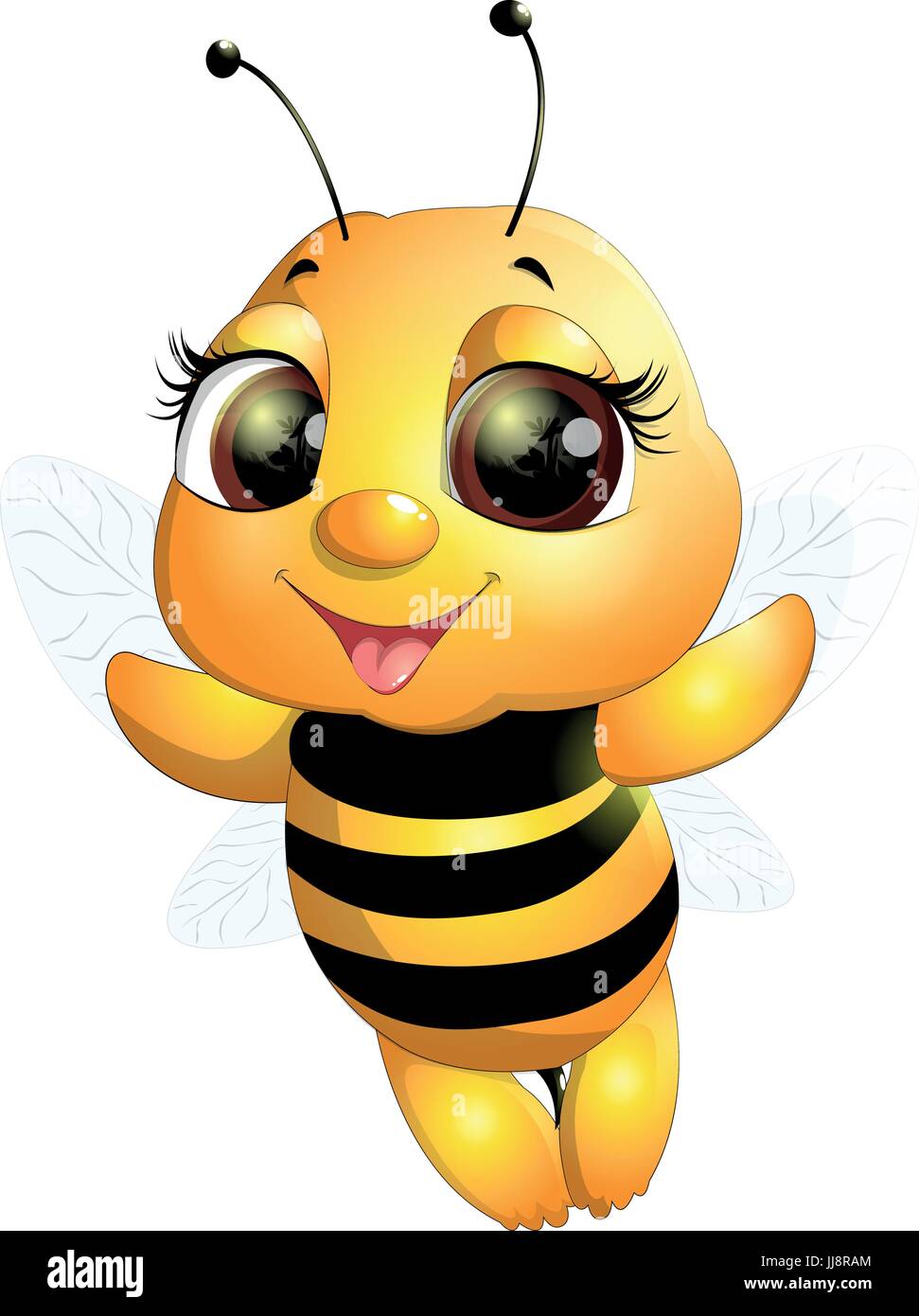 Beautiful cute bee Stock Vector Image & Art - Alamy