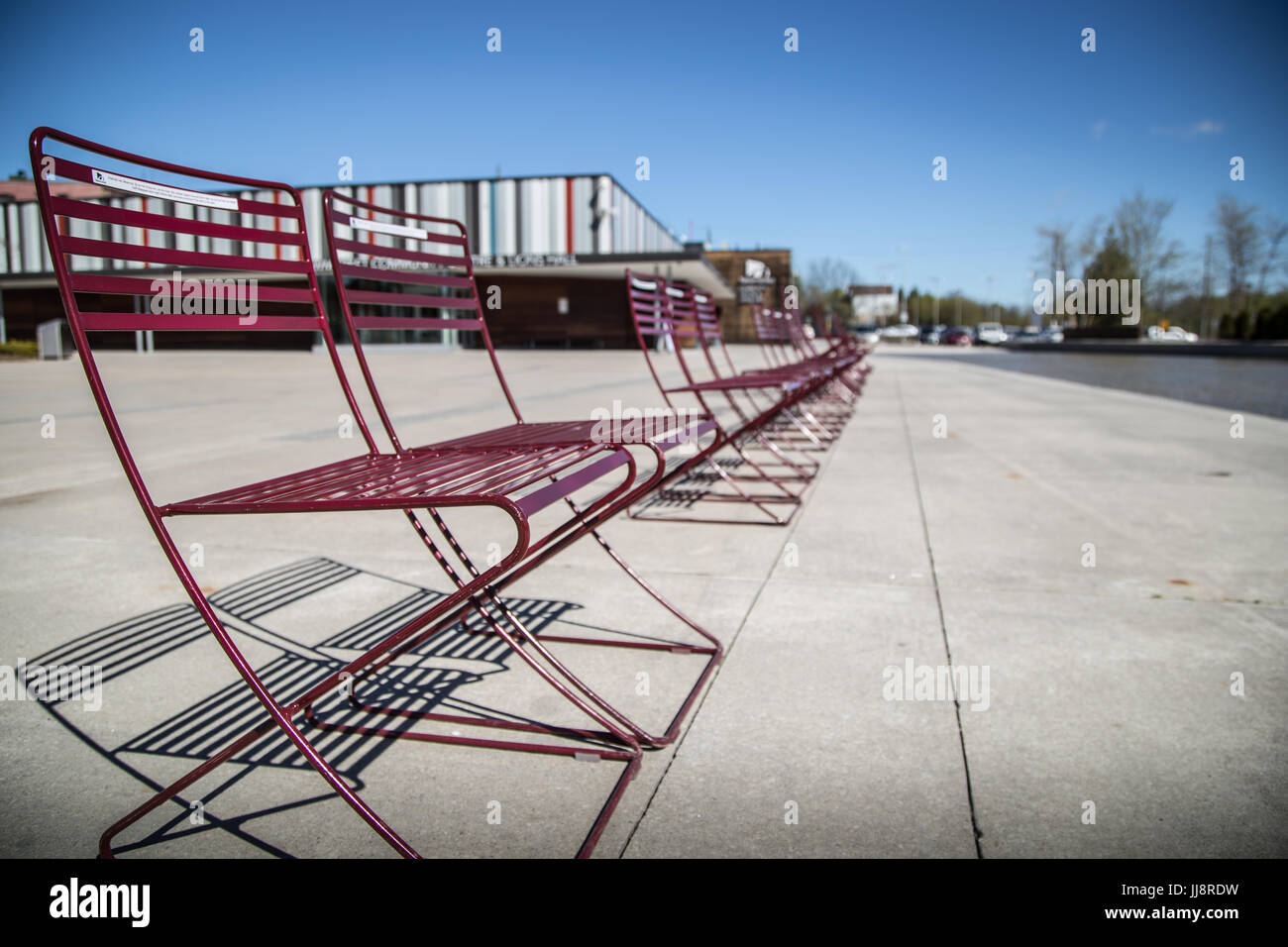 Chairs line not lecture not transport hi-res stock photography and ...