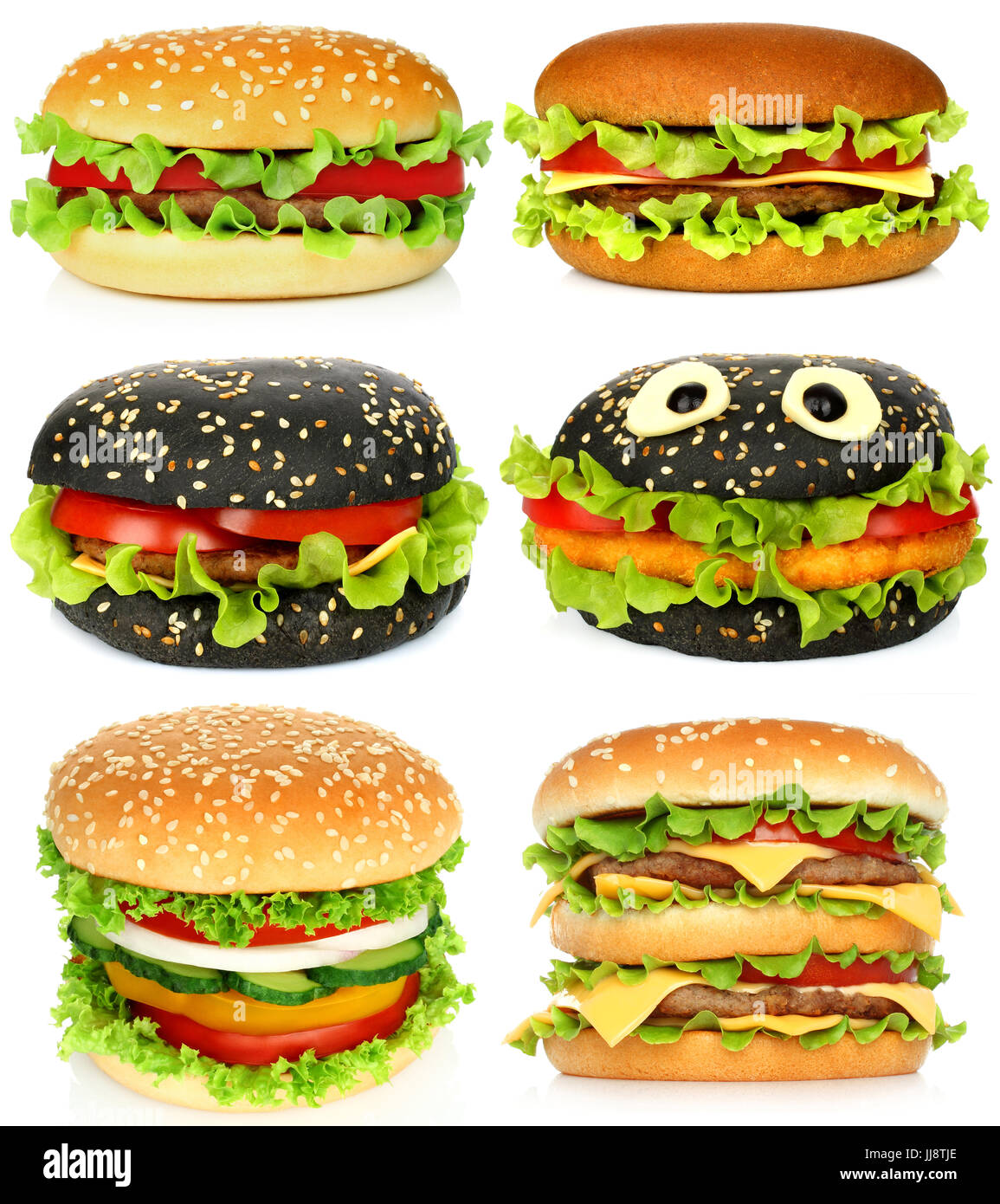 Burger sandwich collage food hi-res stock photography and images - Alamy