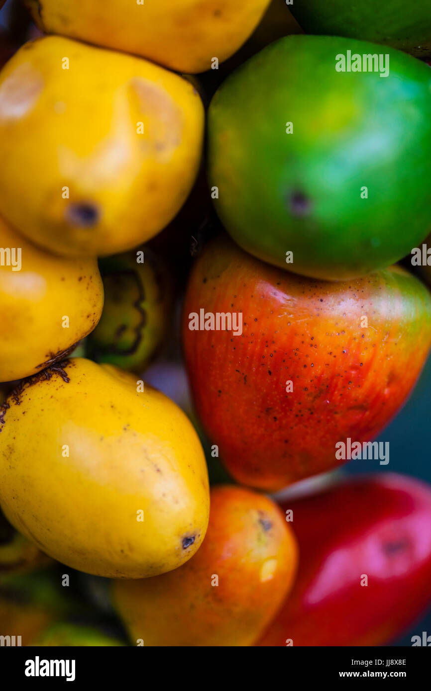 Exotic tropical fruit called chontaduro (Bactris gasipaes Stock Photo ...