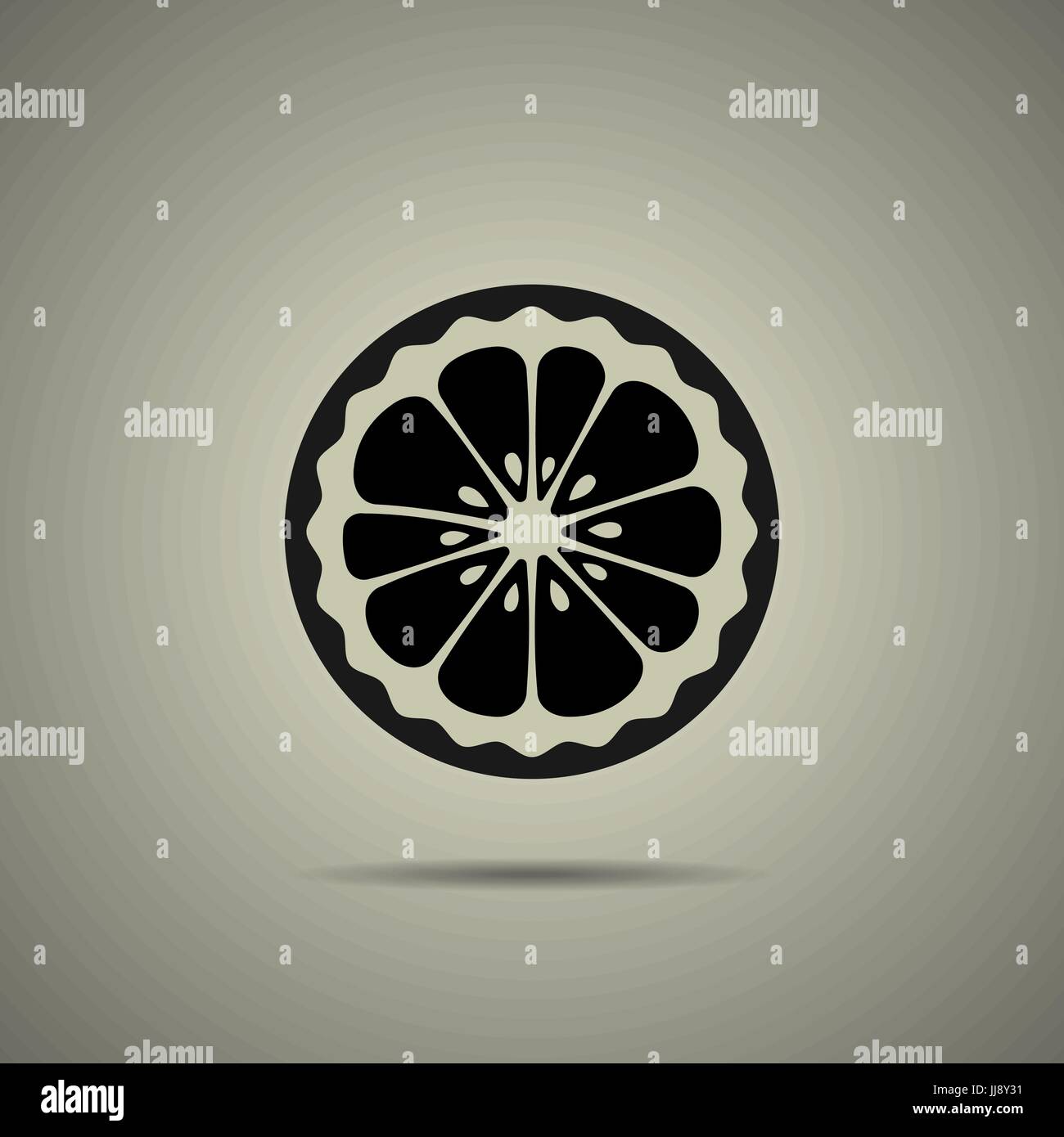 Citrus slice icon in Stock Vector Images - Alamy