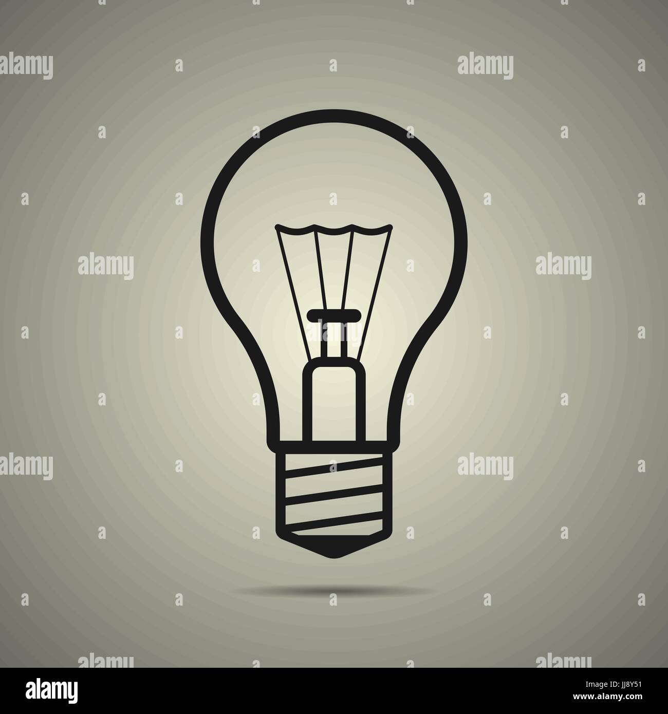 Black and white lightbulb Stock Vector Images - Alamy