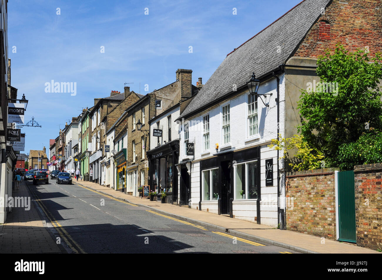 Shops on Forehill, Ely, Cambridgeshire, England, UK Stock Photo - Alamy