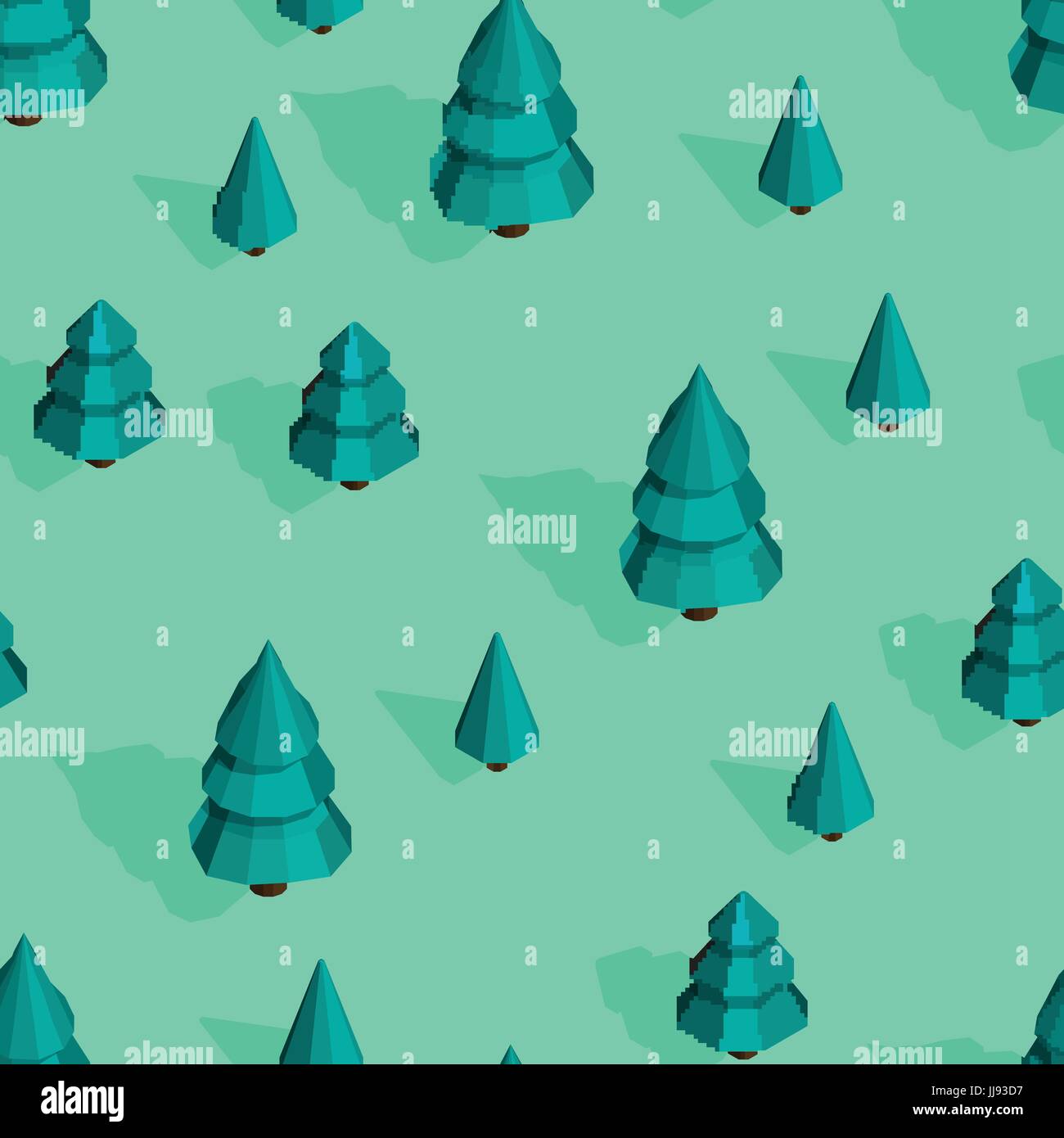 Seamless pattern with isometric trees Stock Vector Image & Art - Alamy