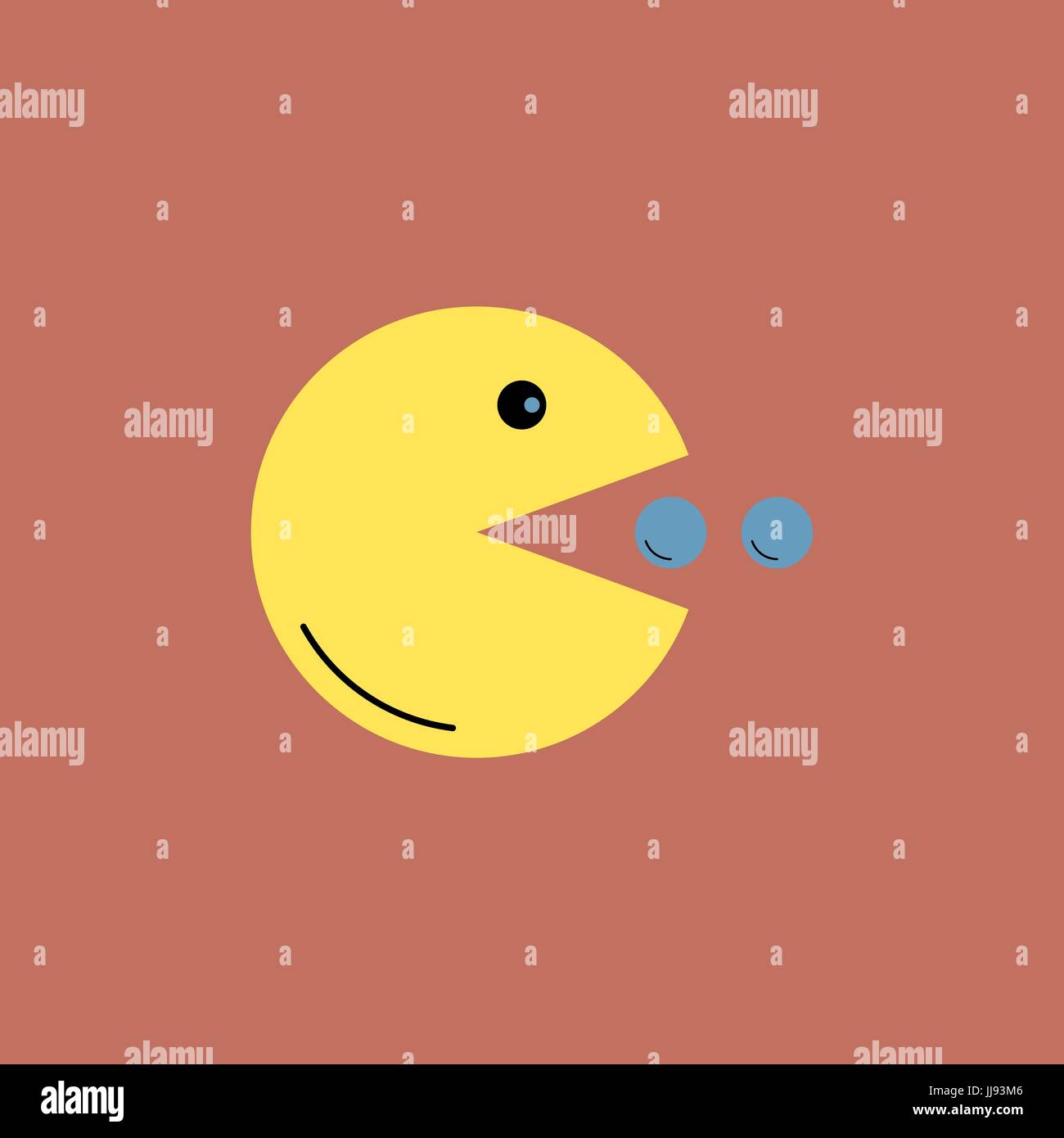 Yellow hungry smile in flat design, isolated Stock Vector Image & Art ...