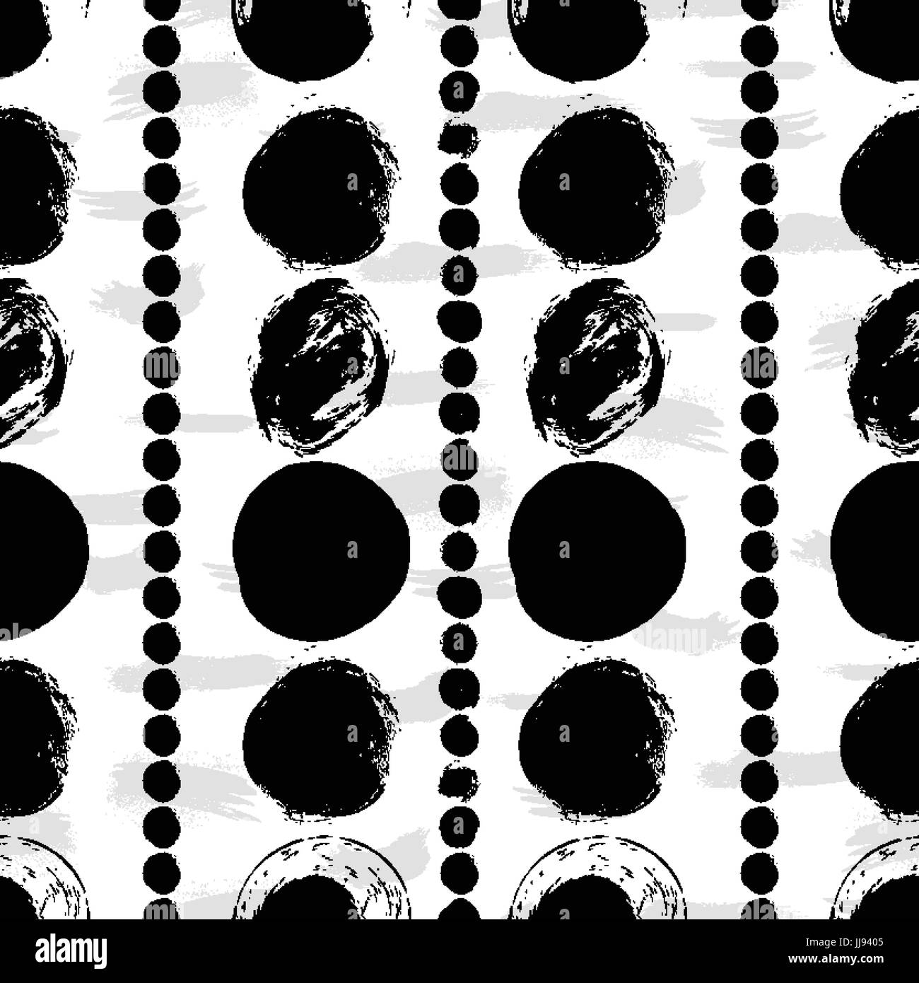 Seamless black and white hand drawn pattern Stock Vector Image & Art ...