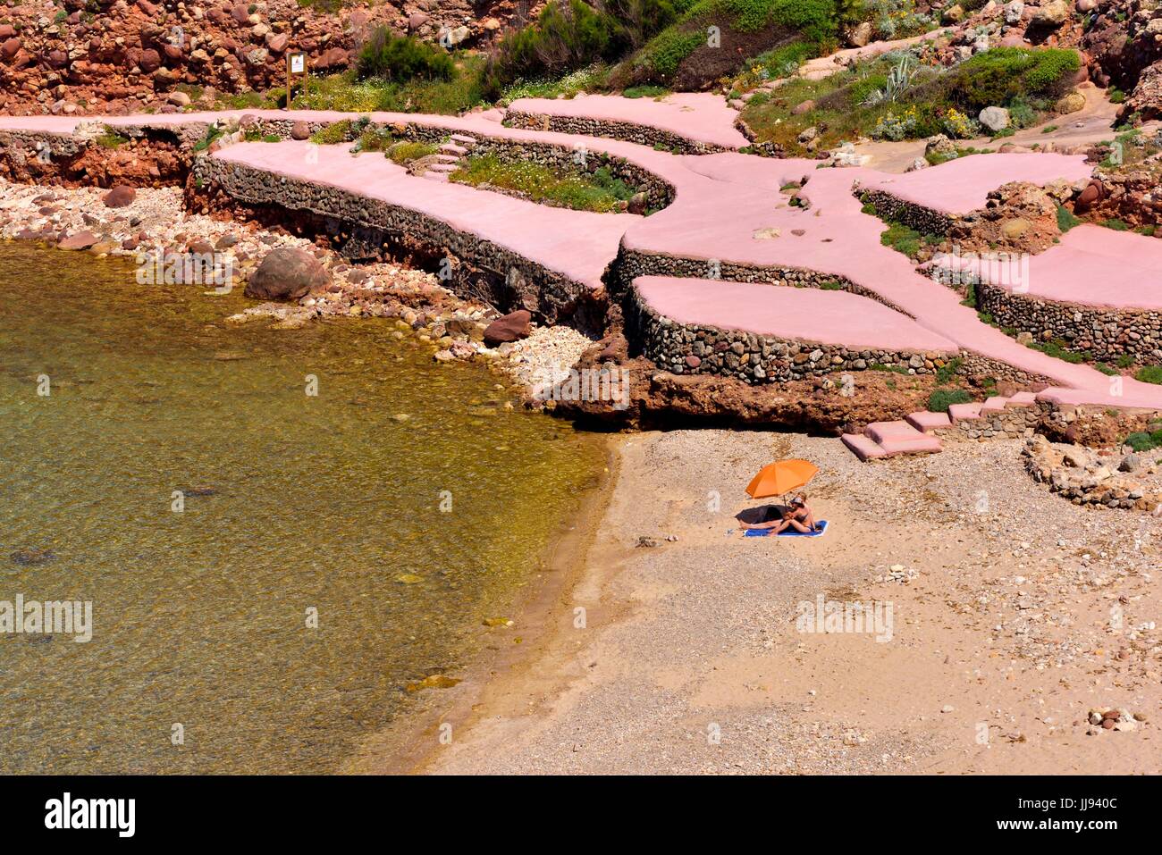 Cala morell minorca menorca Stock Photo - Alamy