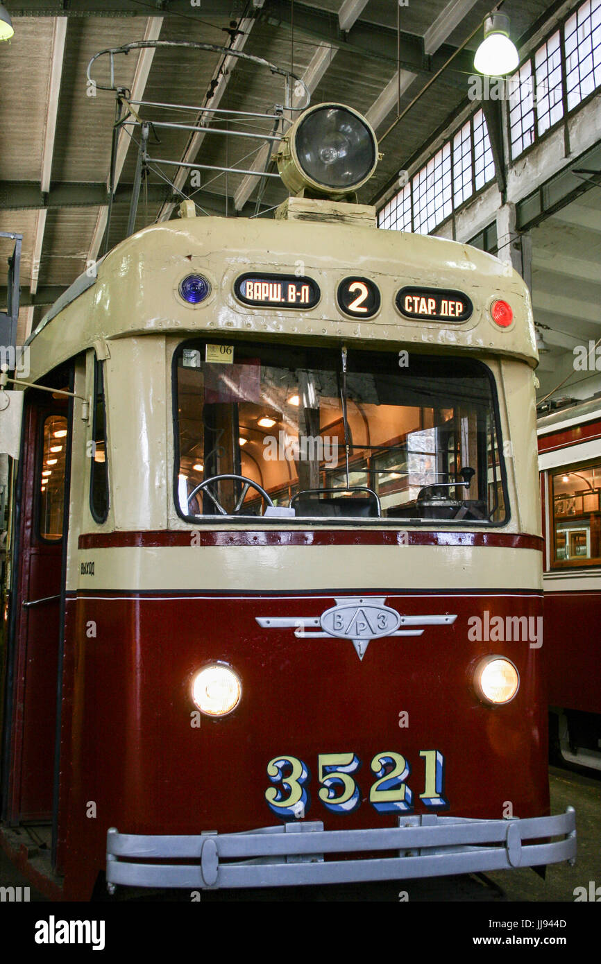 Vintage streetcar front Stock Photo - Alamy