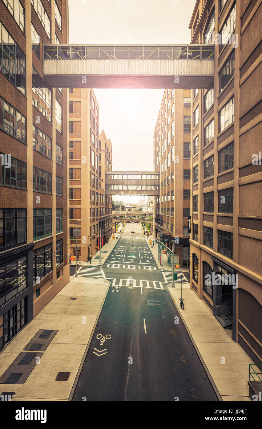 Empty street and buildings in Brooklyn, New York Stock Photo - Alamy