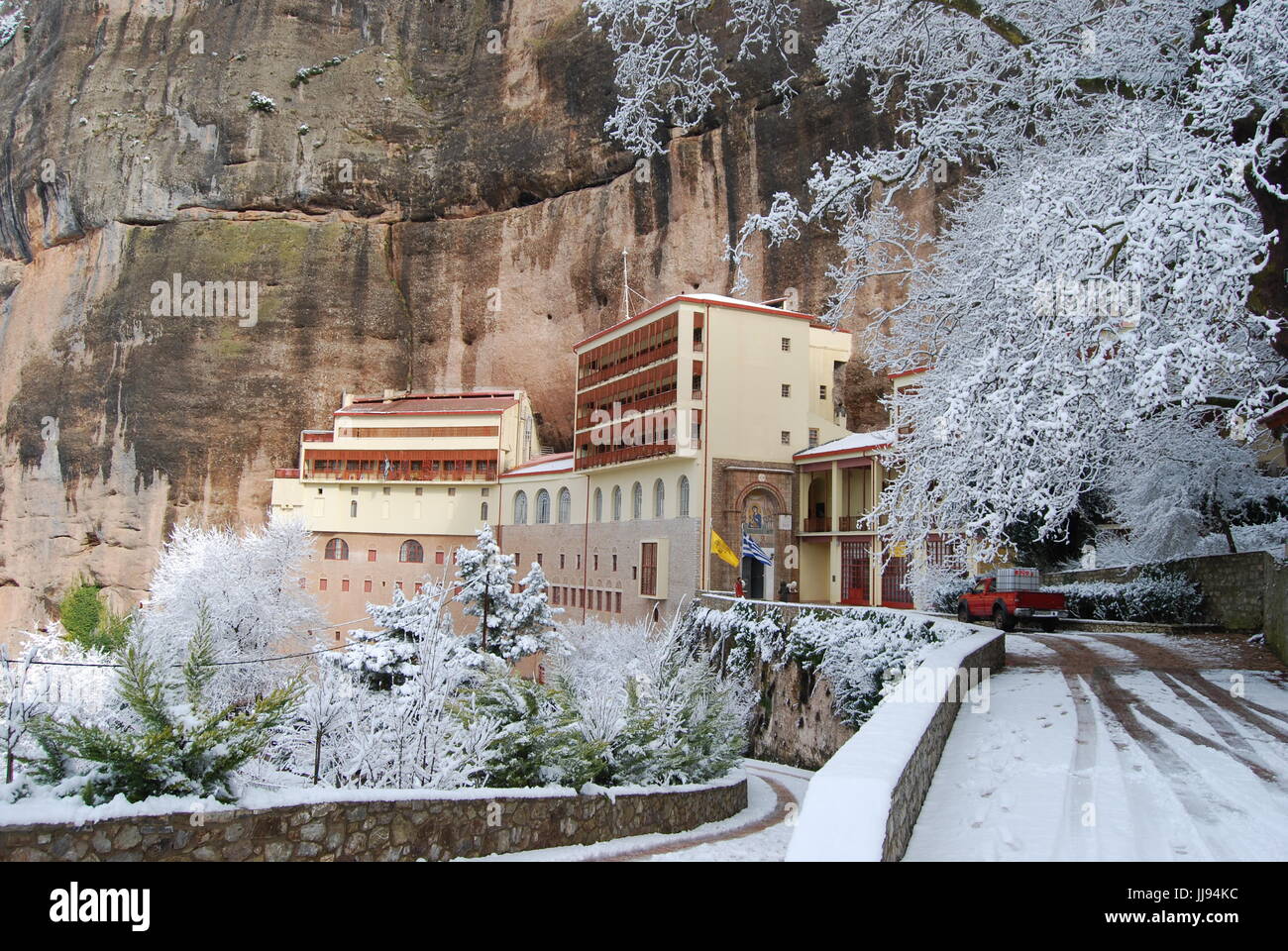 Holy monastery of mega Spilaio Stock Photo - Alamy