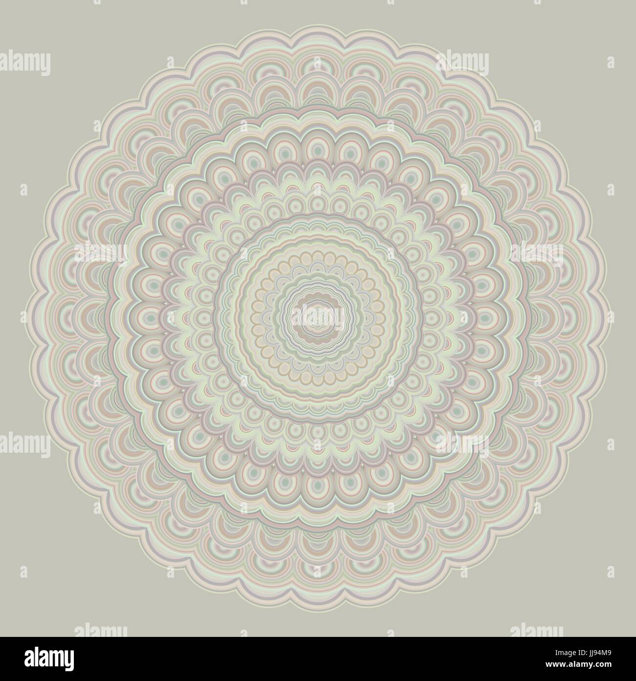 Bohemian mandala ornament background - round symmetry vector pattern ...