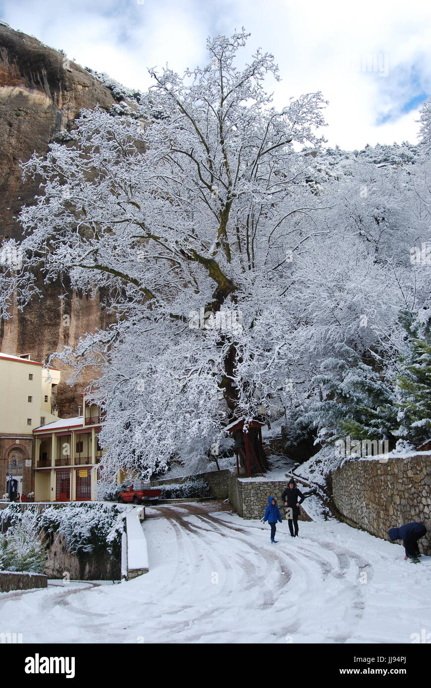 Holy monastery of mega Spilaio Stock Photo - Alamy