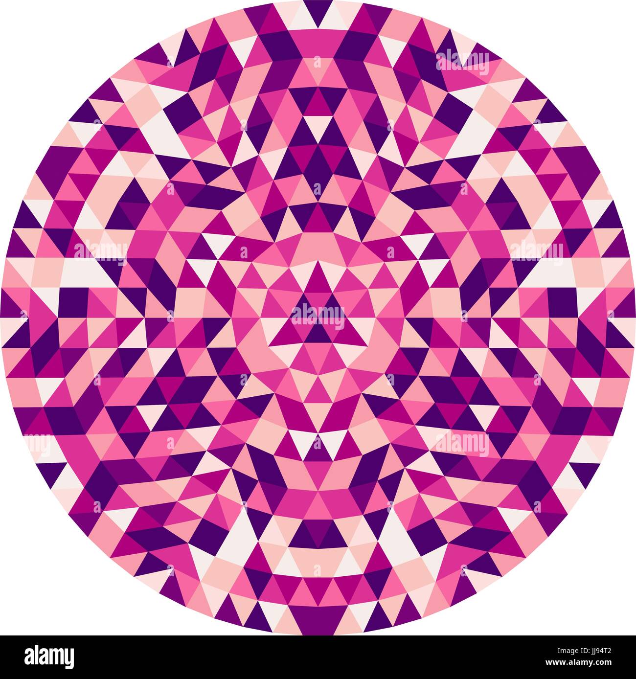 Round abstract geometric triangle kaleidoscopic mandala design ...