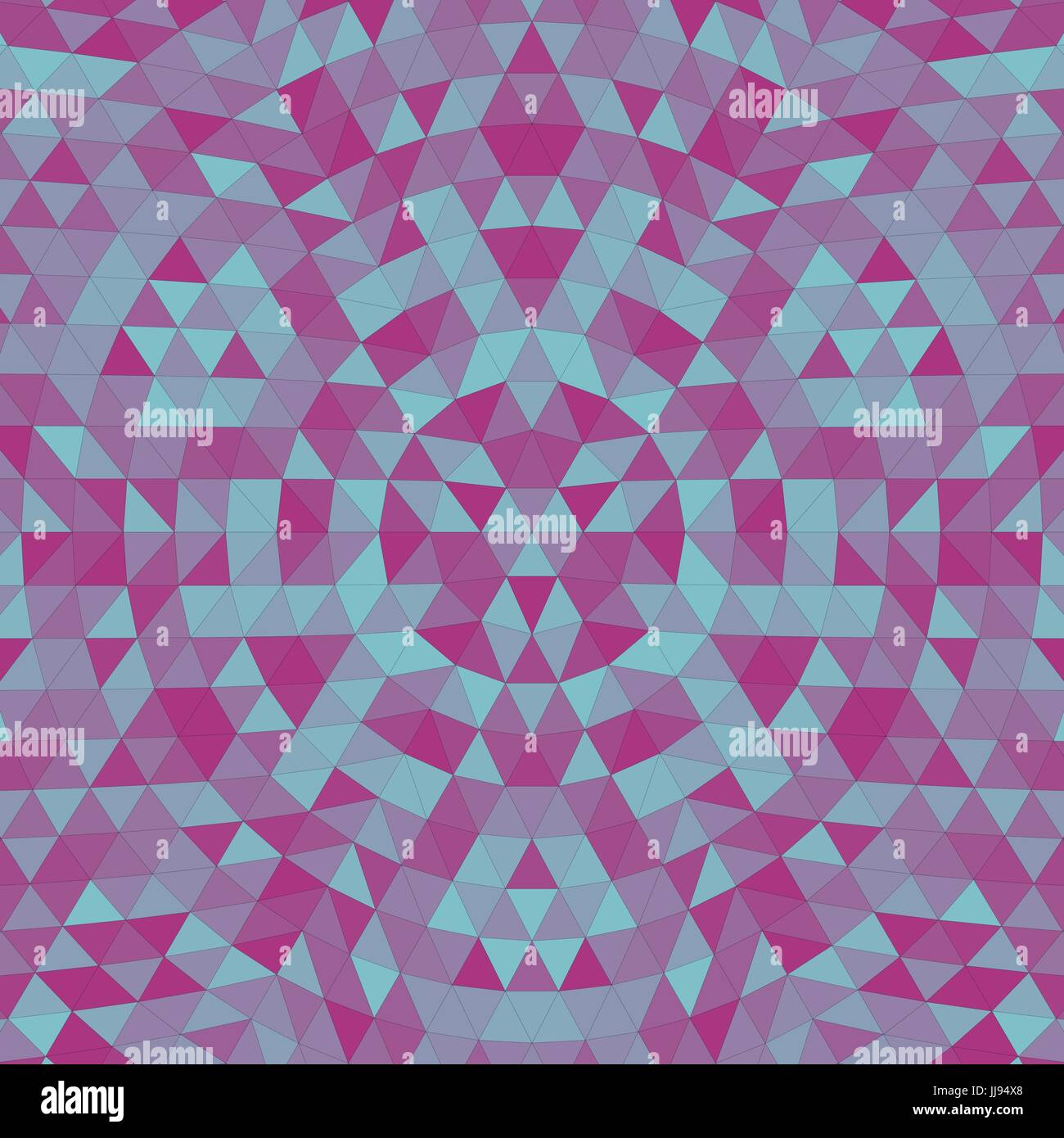 Round Triangle Kaleidoscope Mandala Background Symmetrical Vector Pattern Design Stock Vector