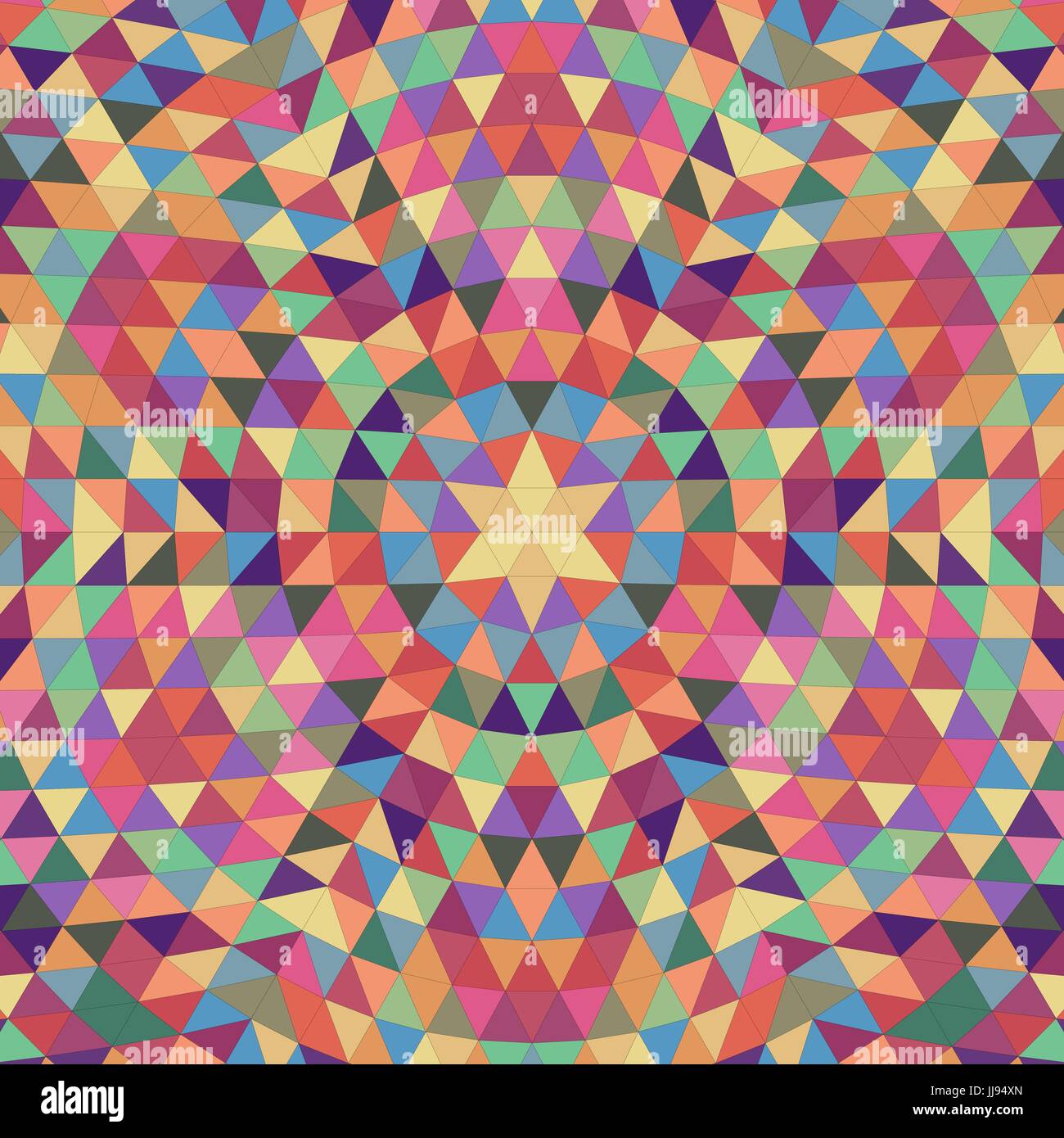 Circular Geometrical Triangle Mandala Background Symmetrical Vector Pattern Digital Design