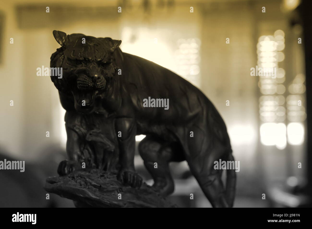 Tiger figure, handmade carving Stock Photo - Alamy
