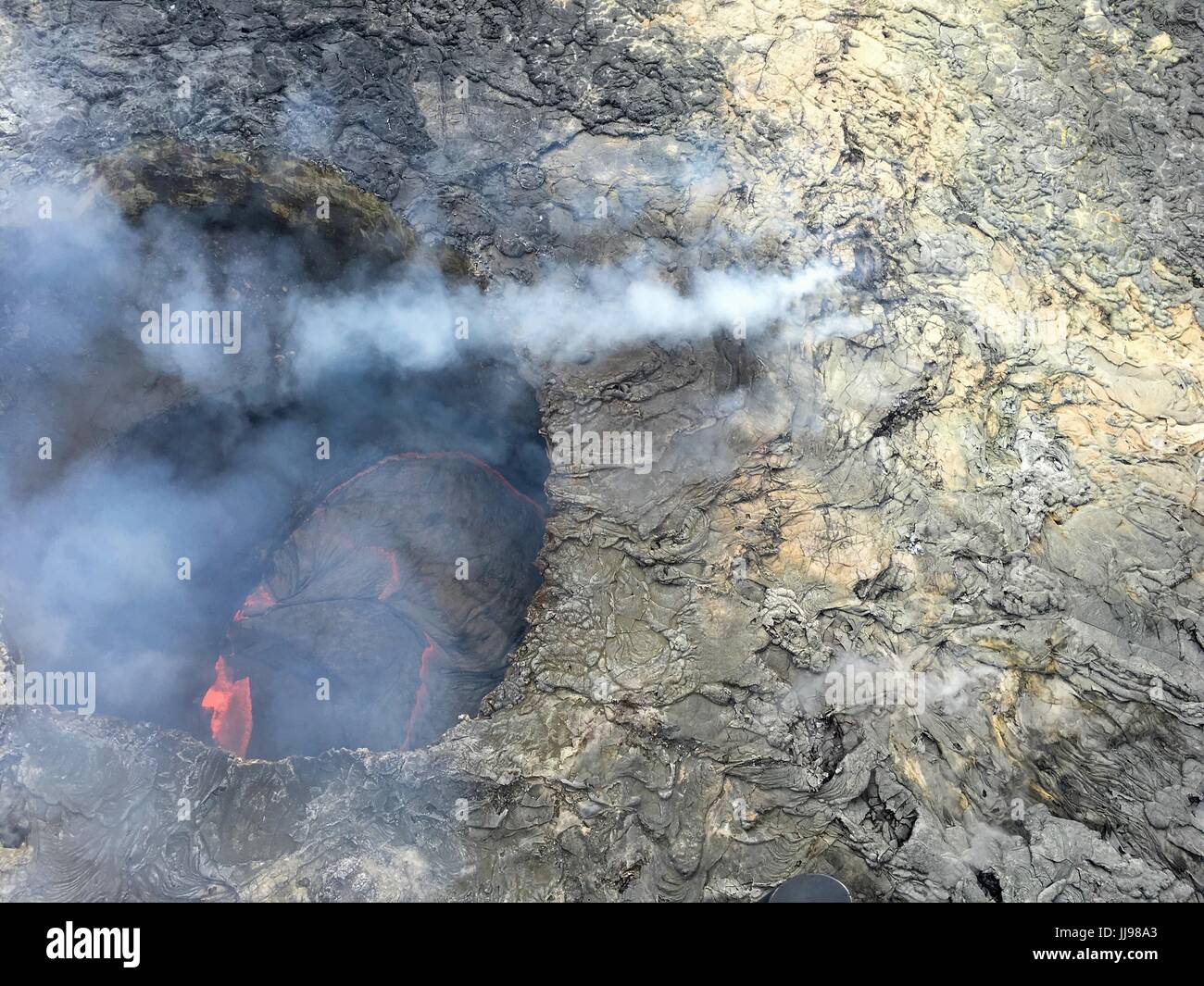 Aerial view of a Volcano Crater, Hawaii, United States Stock Photo - Alamy