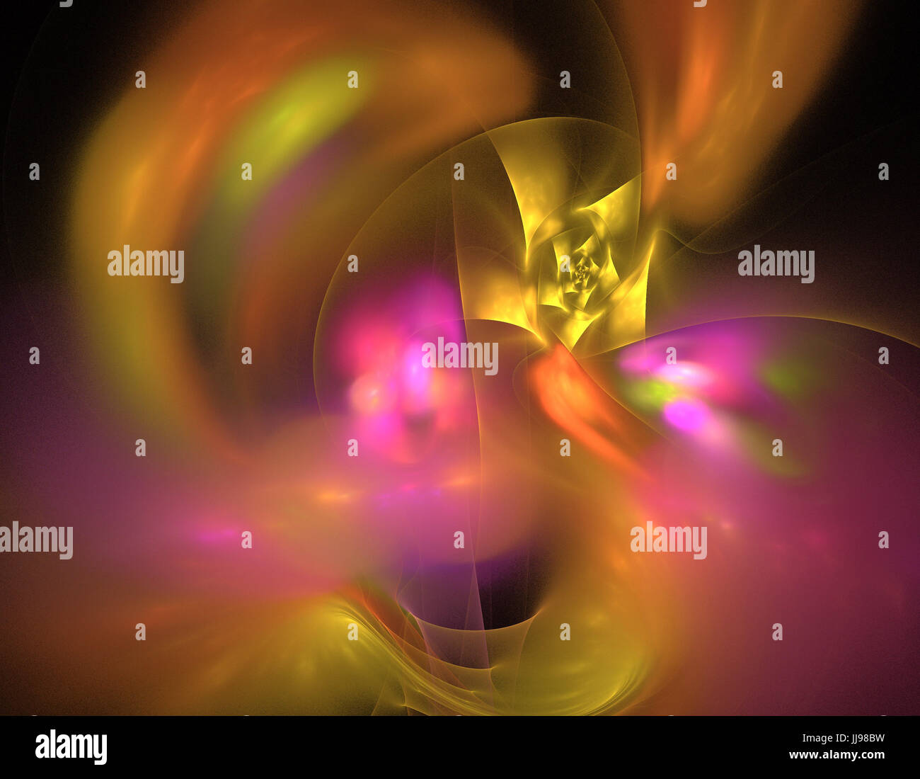 image of one Digital Fractal on Black Color Stock Photo - Alamy