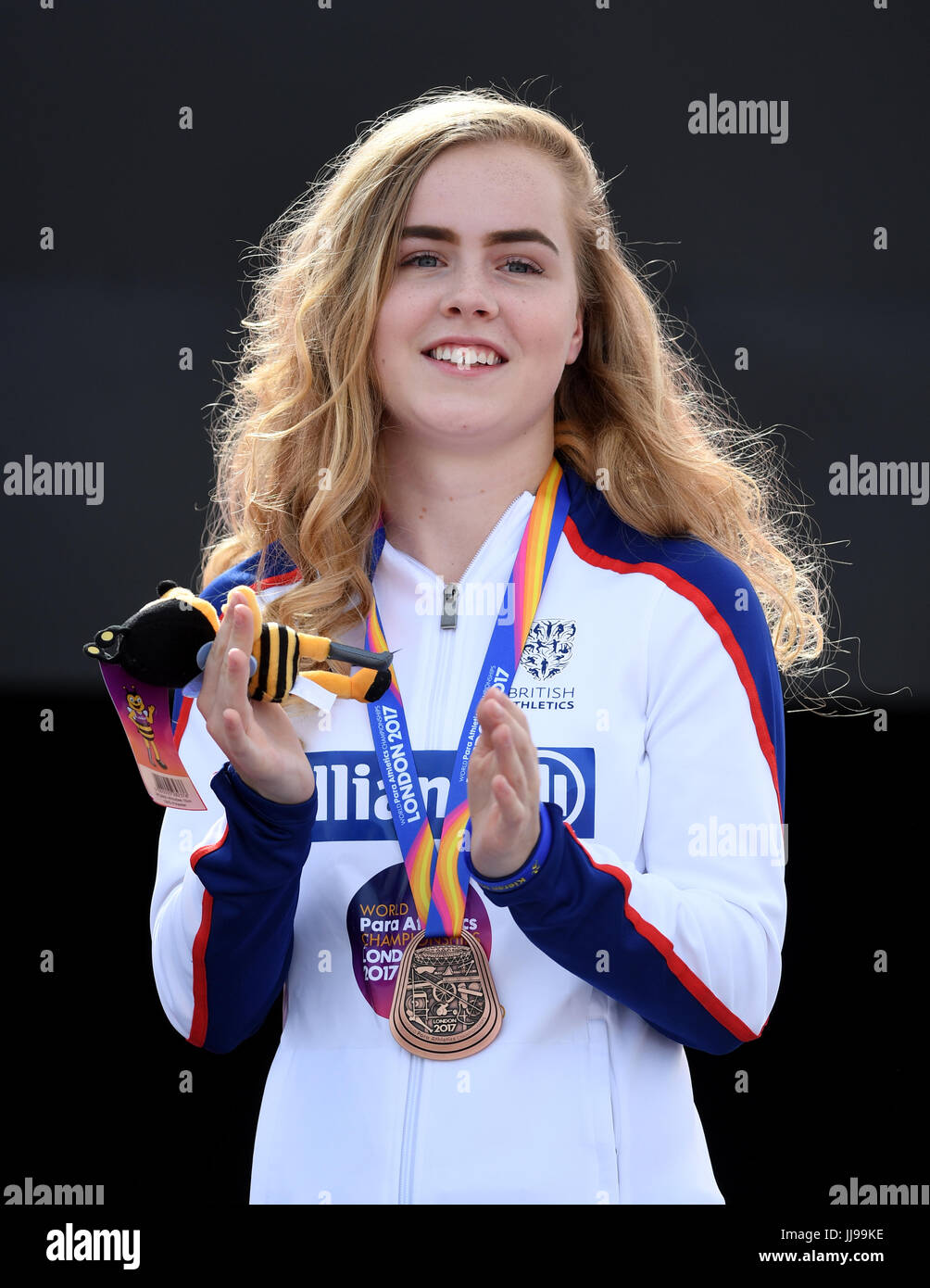 Great Britain's Maria Lyle with her bronze medal in the Women's 200m ...