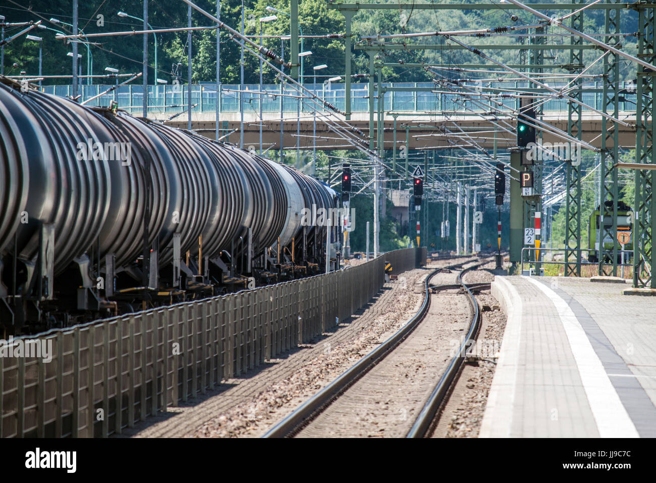 train station construction lines Stock Photo - Alamy