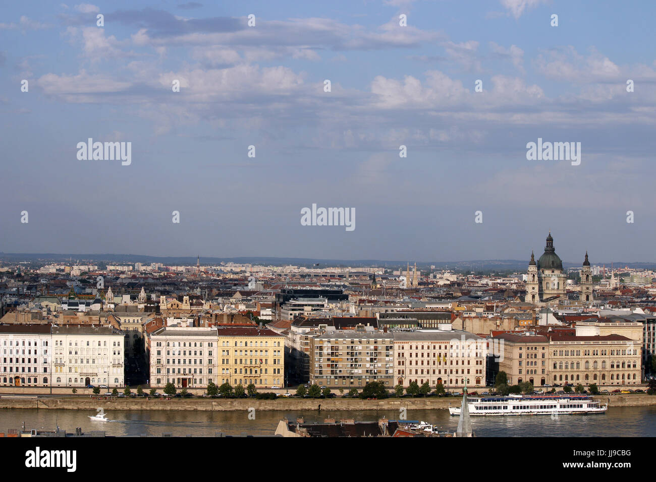 Danube riverside Budapest cityscape Hungary Stock Photo - Alamy
