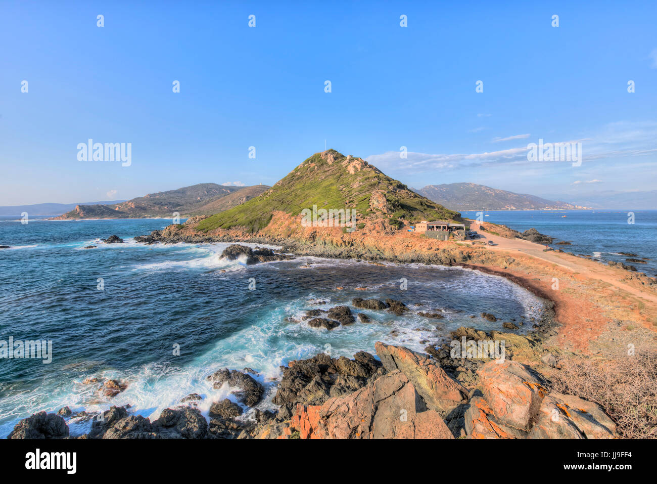 Pointe de la Parata, Iles Sanguinaires, Ajaccio, Corsica, France Stock ...