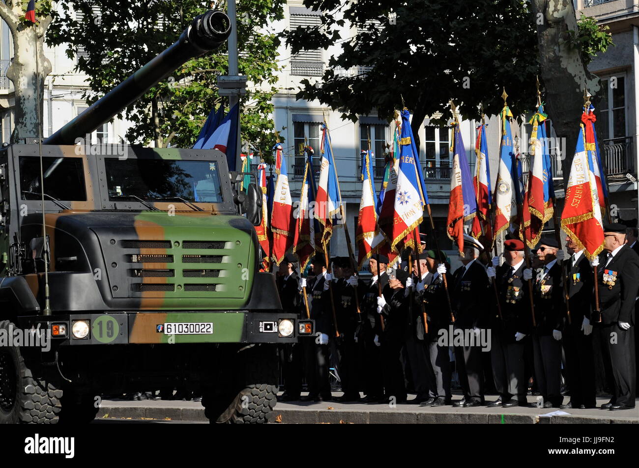 A Military parade celebrates Bastille day, in Lyon (France Stock Photo ...