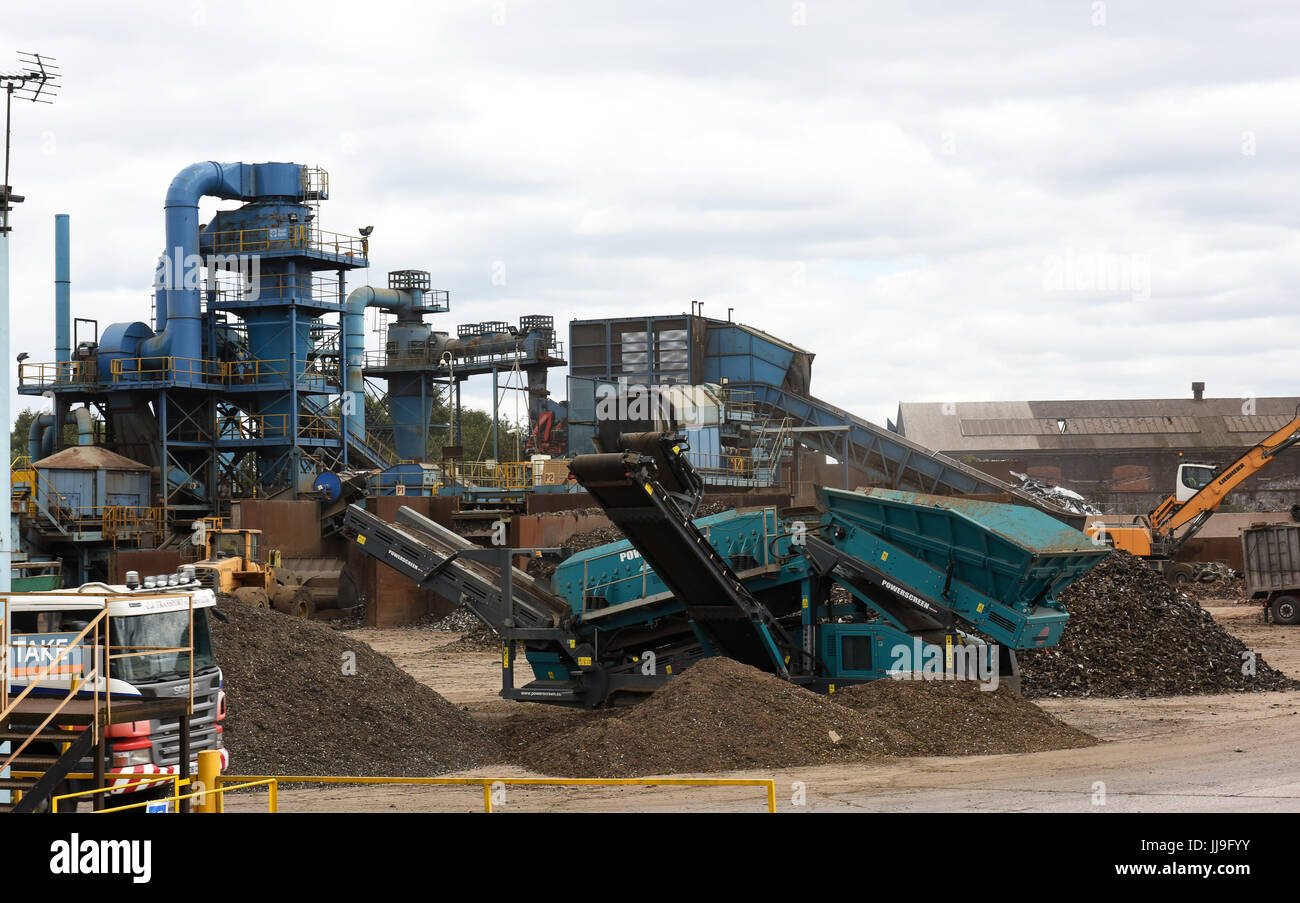 Scrap metal recycling site at Sims Metal Management in Smethwick, West ...
