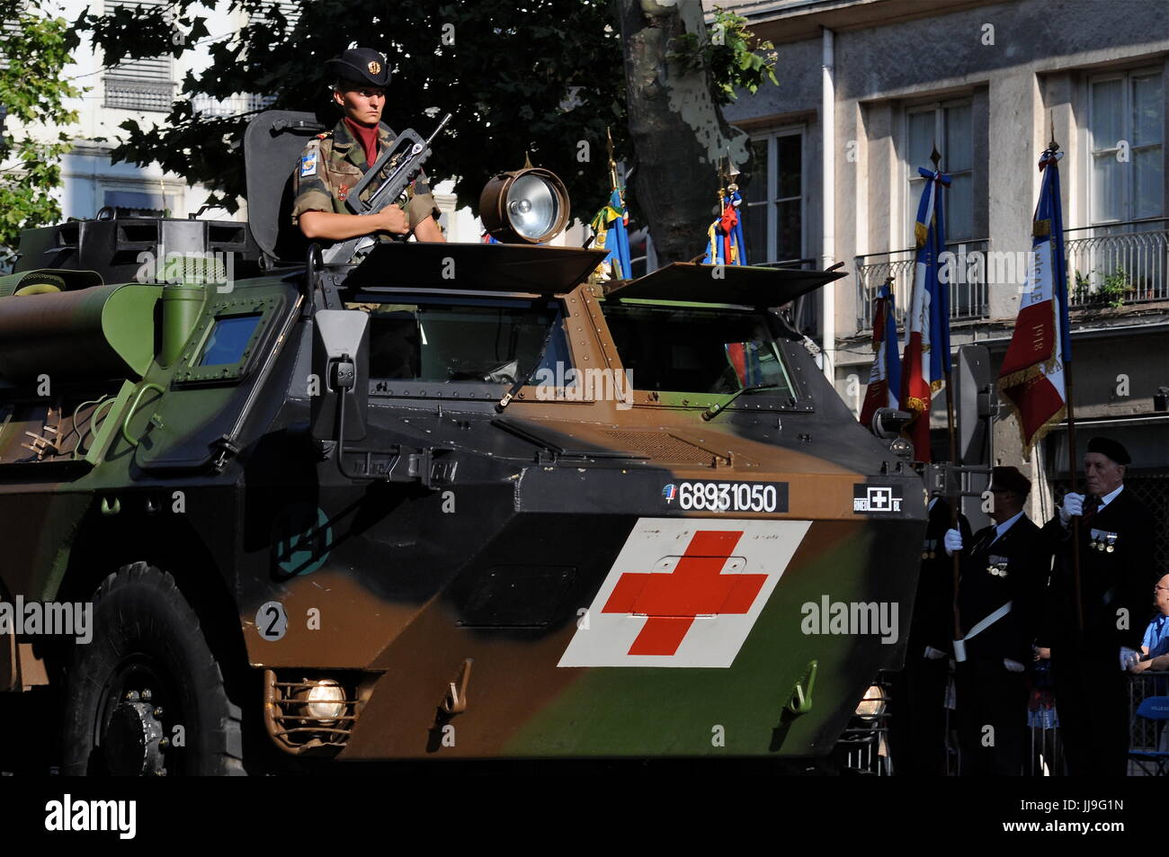 French army vehicles parade hi-res stock photography and images - Alamy