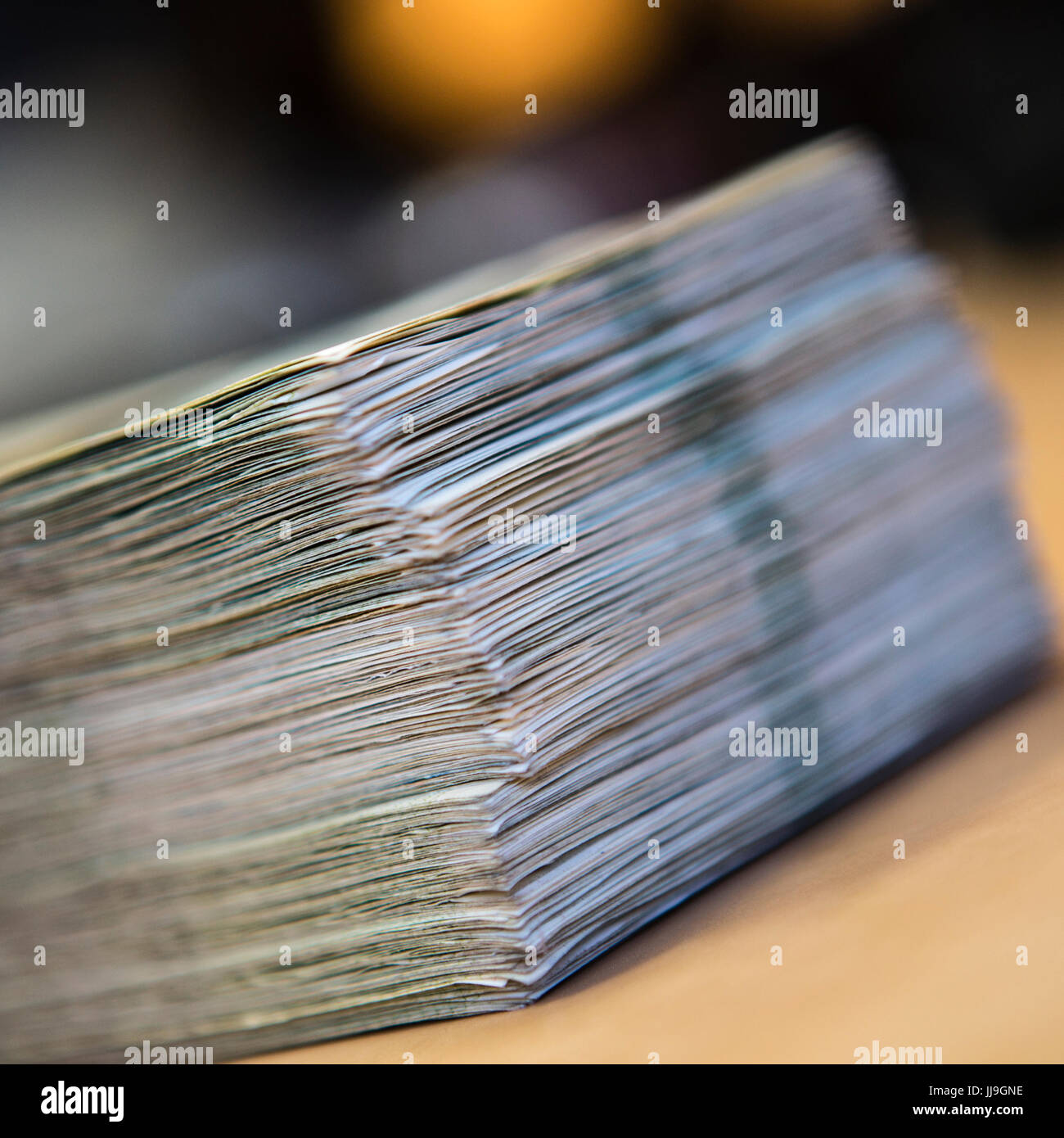 pack of money - big pile of banknotes, czech crown Stock Photo - Alamy