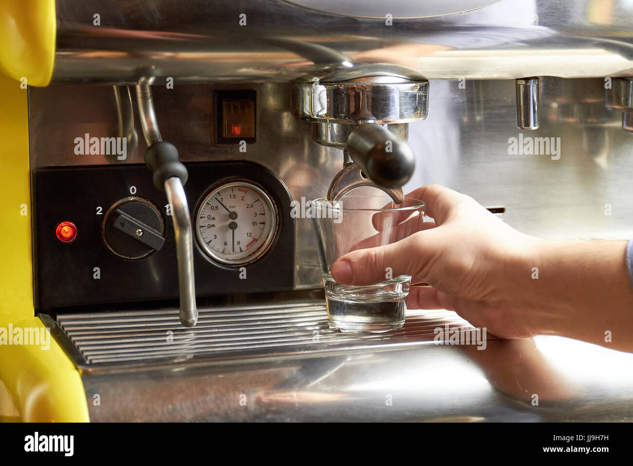 Coffee machine close up Stock Photo - Alamy