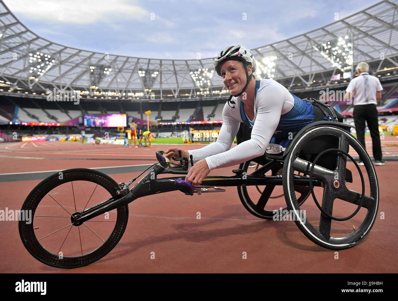 USA's Tatyana McFadden, winner of the Women's 800m T54 heat two during ...