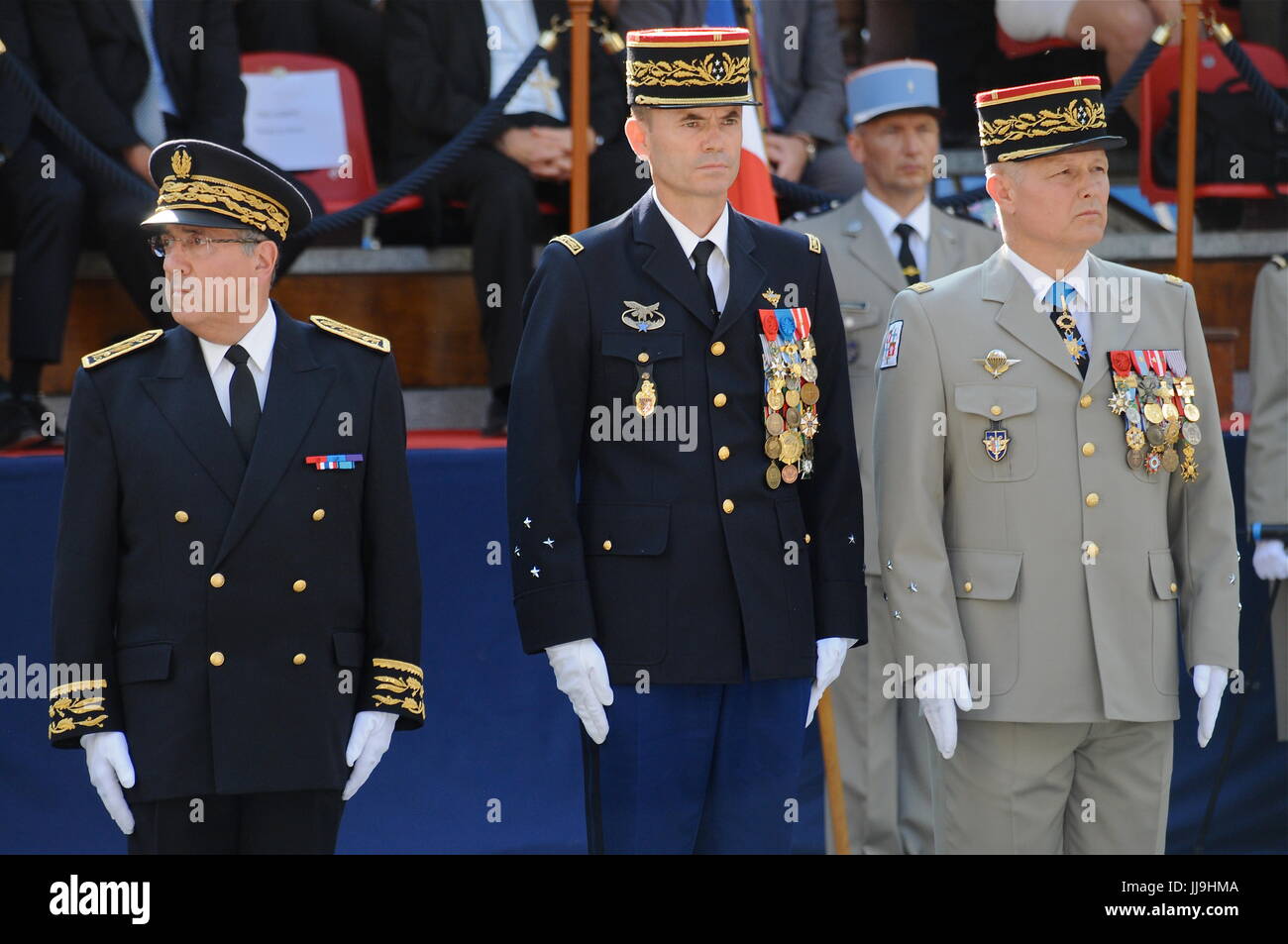 A Military parade celebrates Bastille day, in Lyon (France Stock Photo ...