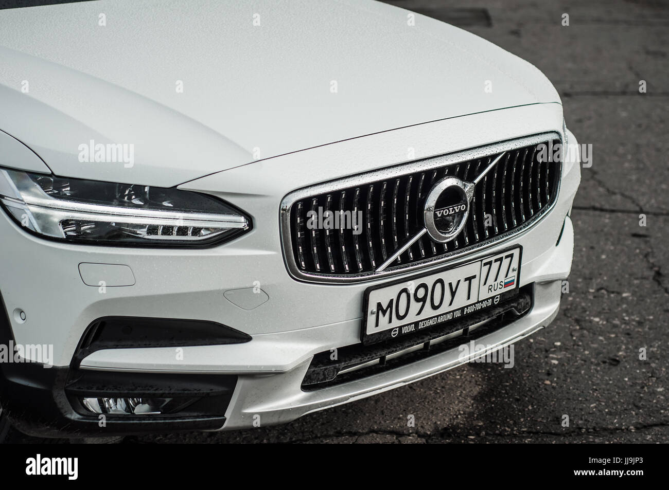 MOSCOW, RUSSIA - MAY 3, 2017 VOLVO V90 CROSS COUNTRY, front-side view ...