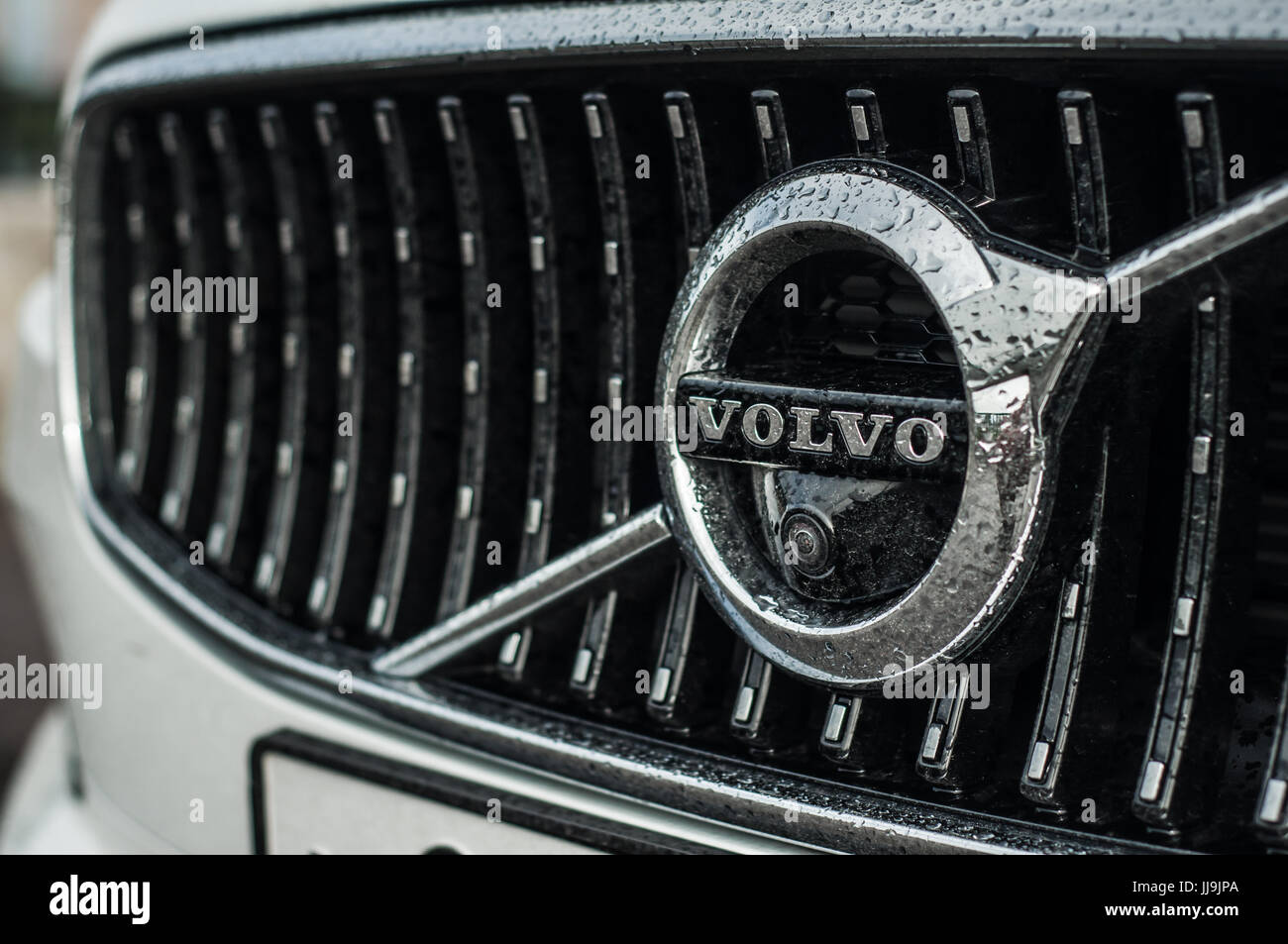 MOSCOW, RUSSIA - MAY 3, 2017 VOLVO V90 CROSS COUNTRY, front-side view ...