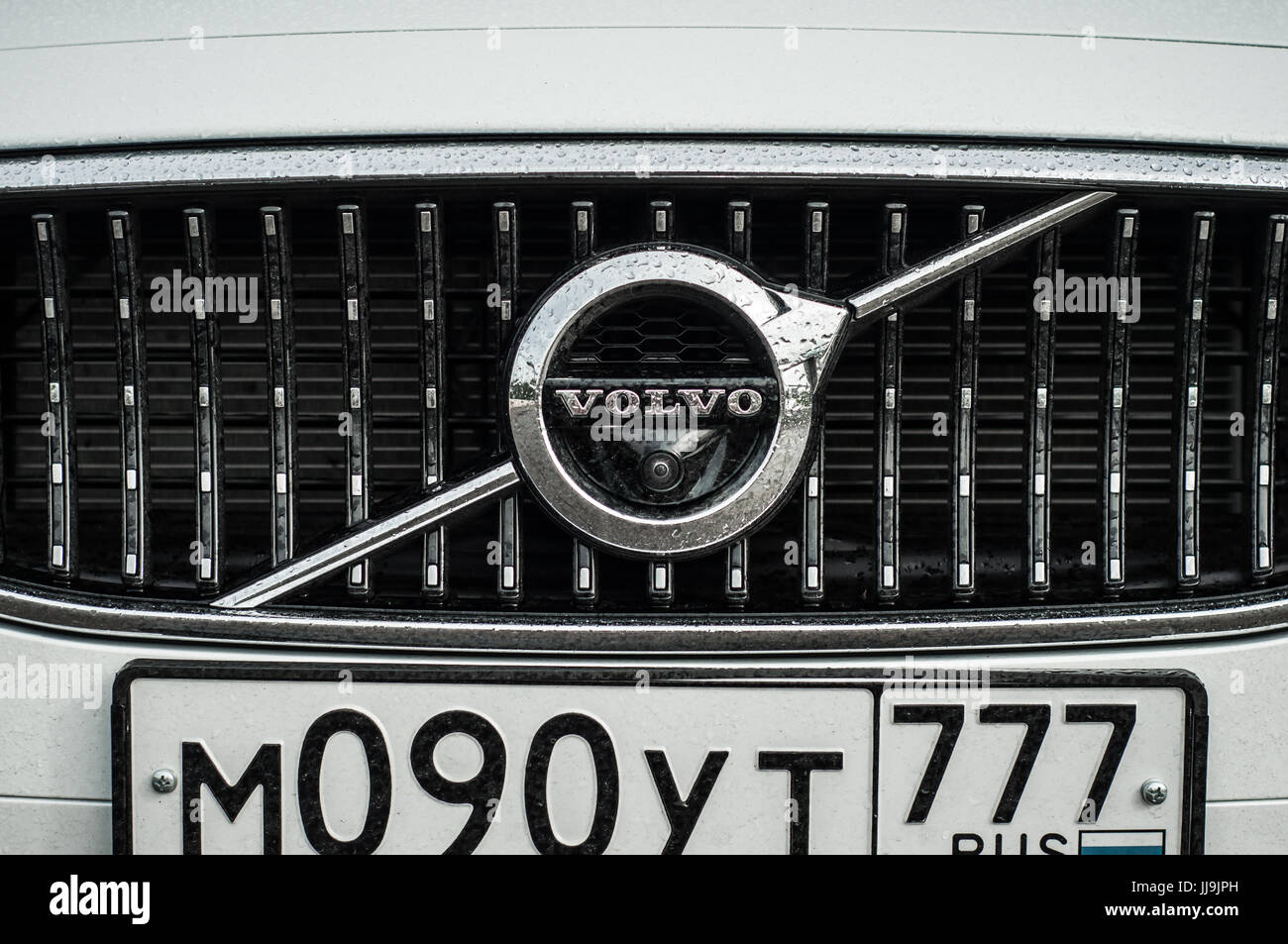 MOSCOW, RUSSIA - MAY 3, 2017 VOLVO V90 CROSS COUNTRY, front-side view ...