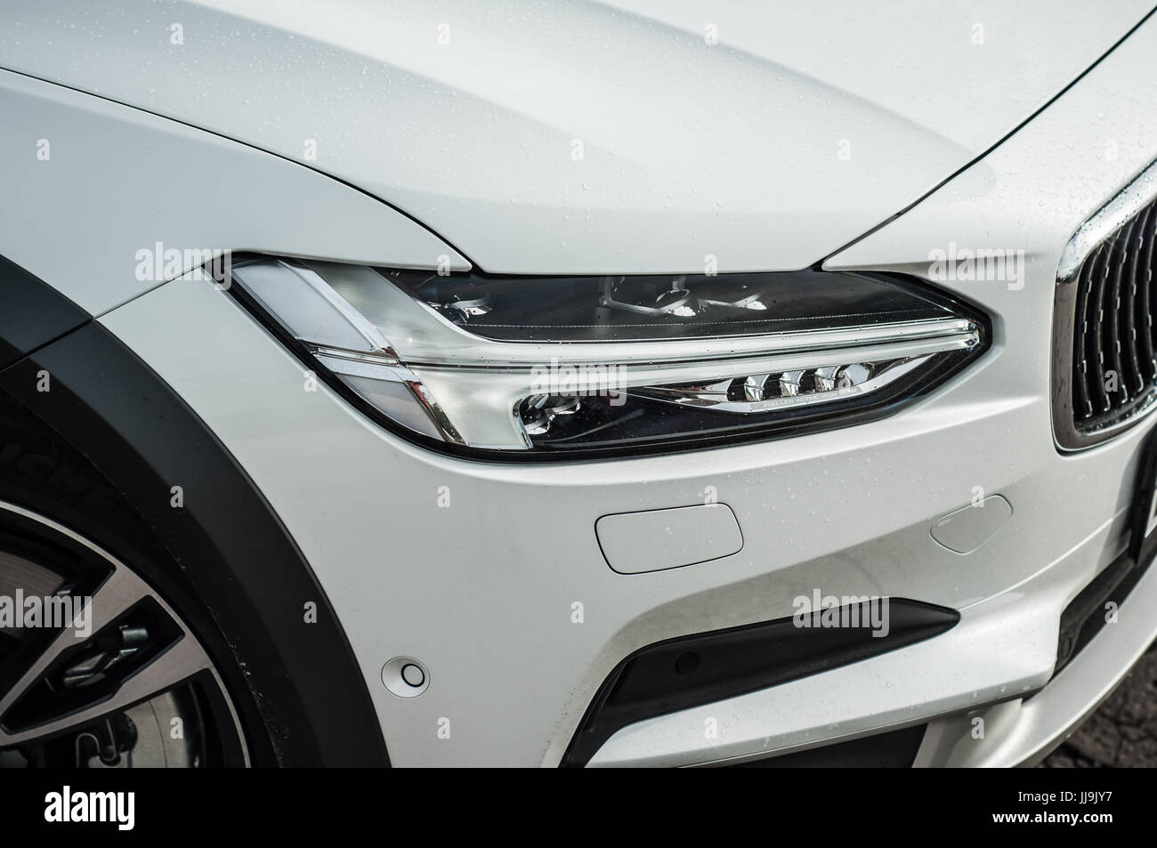 MOSCOW, RUSSIA - MAY 3, 2017 VOLVO V90 CROSS COUNTRY, front-side view ...