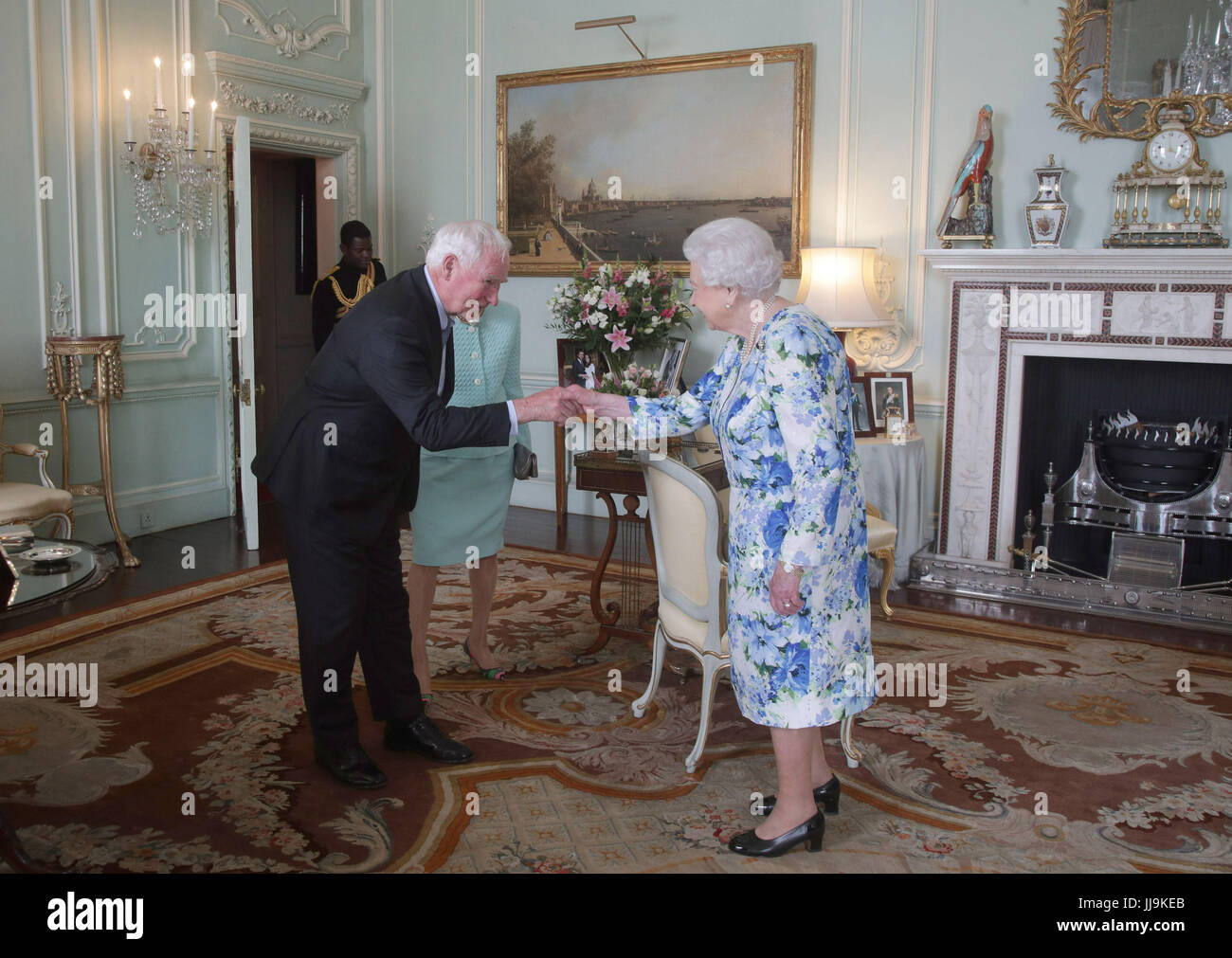 His Excellency David Johnston, Governor-General of Canada, and his wife Sharon Johnston during a ...