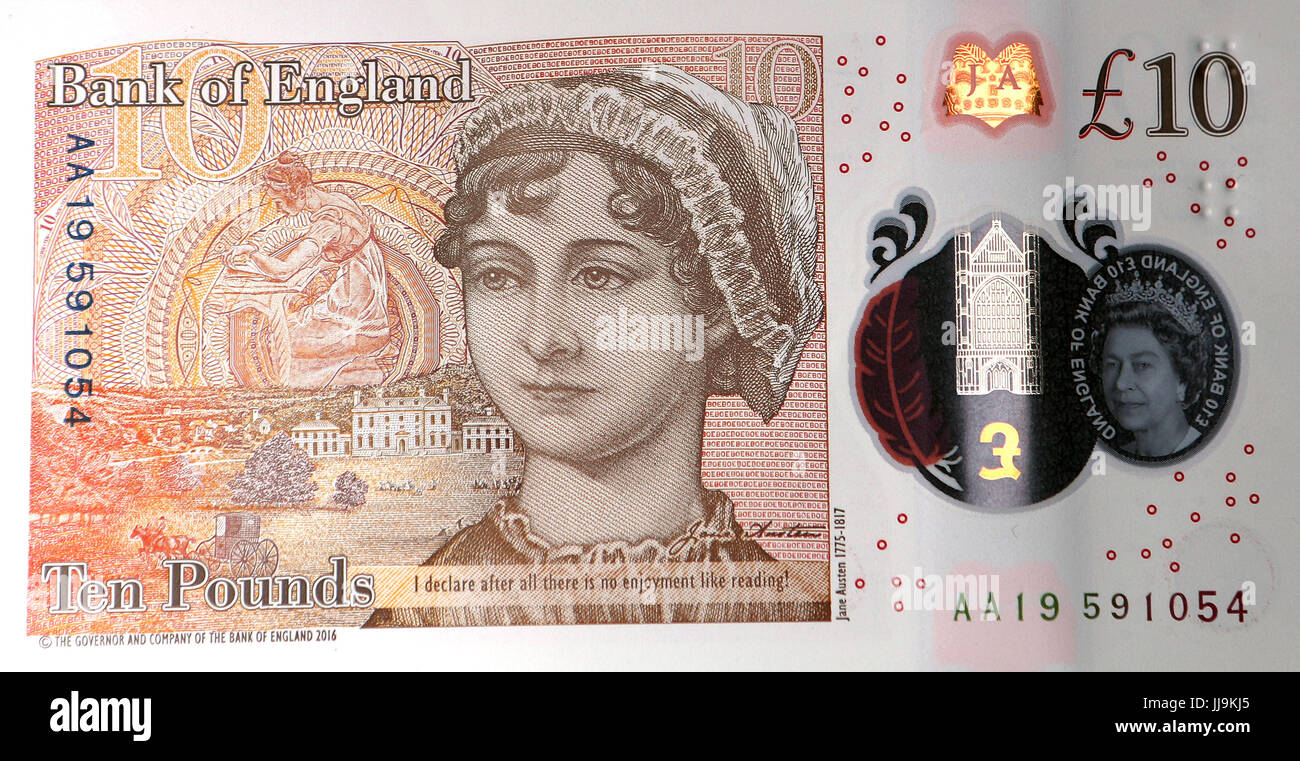 The new £10 note featuring Jane Austen, which marks the 200th ...