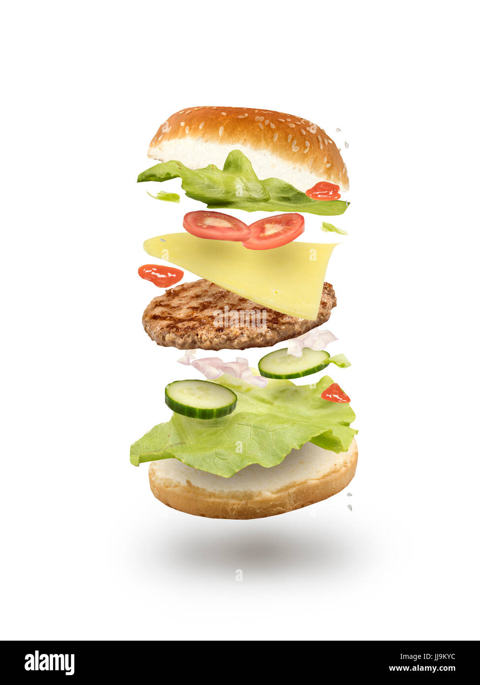 Falling burger hi-res stock photography and images - Alamy