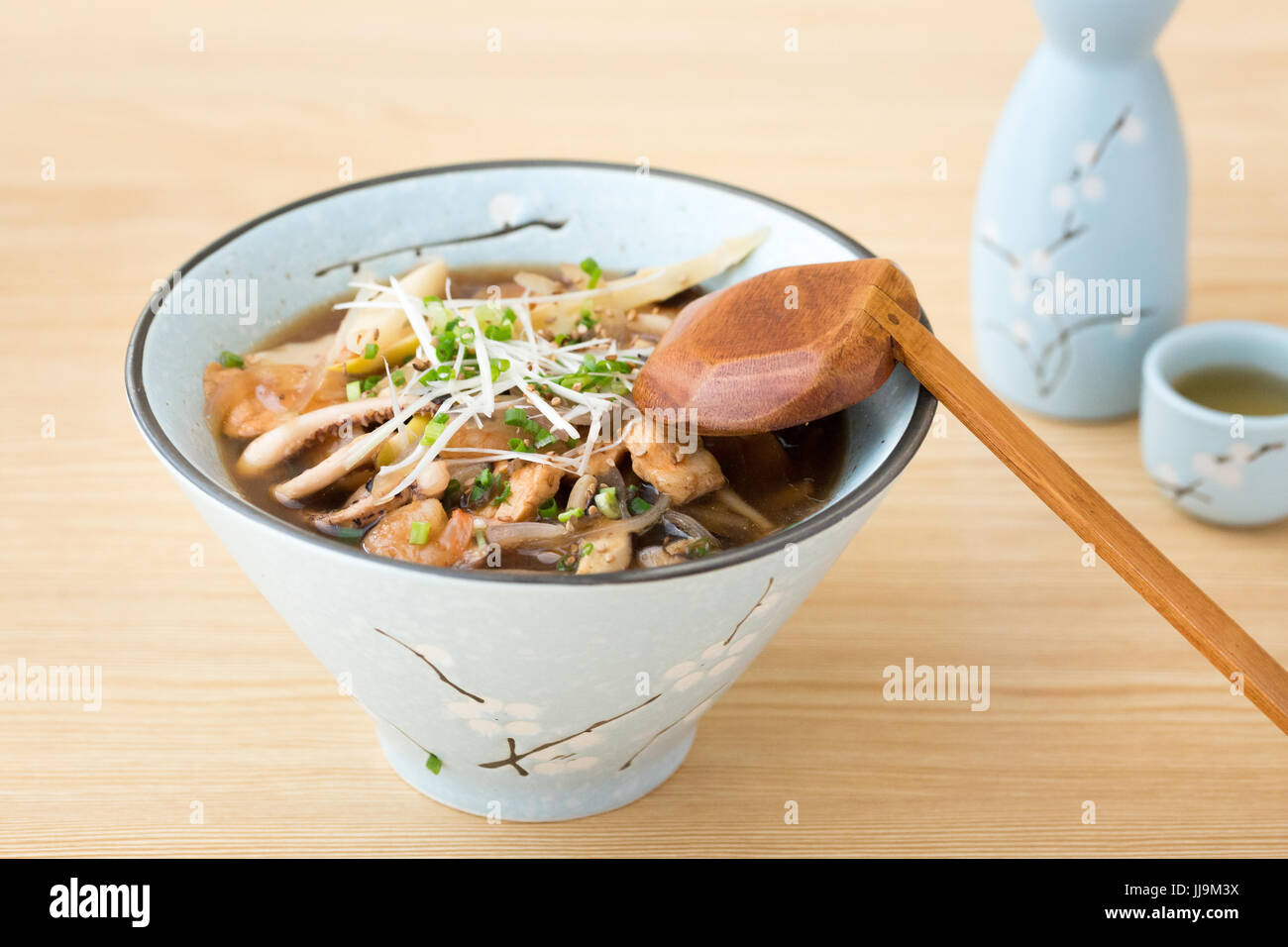 The View of Delicious Japanese Food Udon Noodles on the Table Stock ...