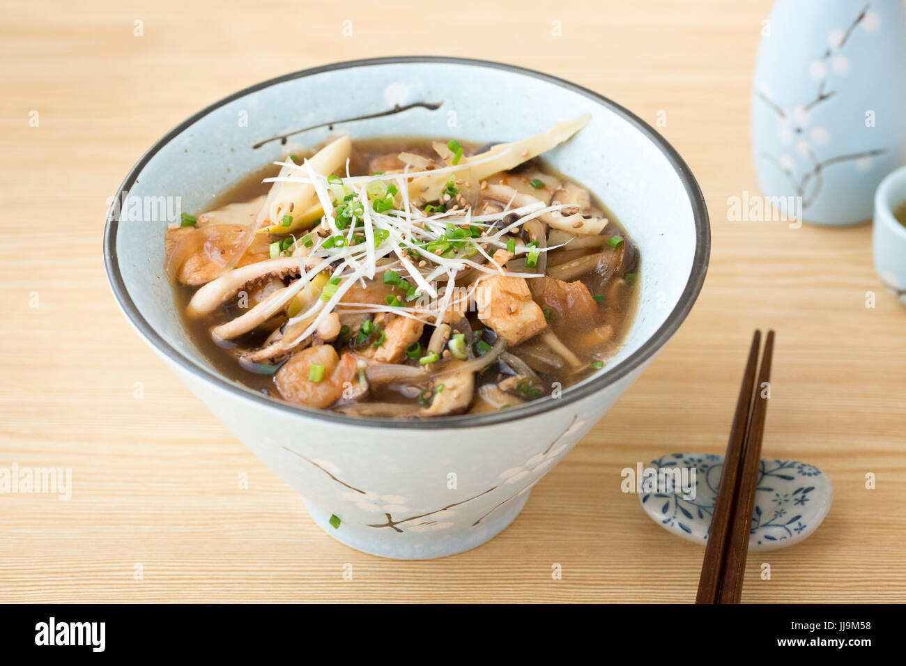 The View of Delicious Japanese Food Udon Noodles on the Table Stock ...