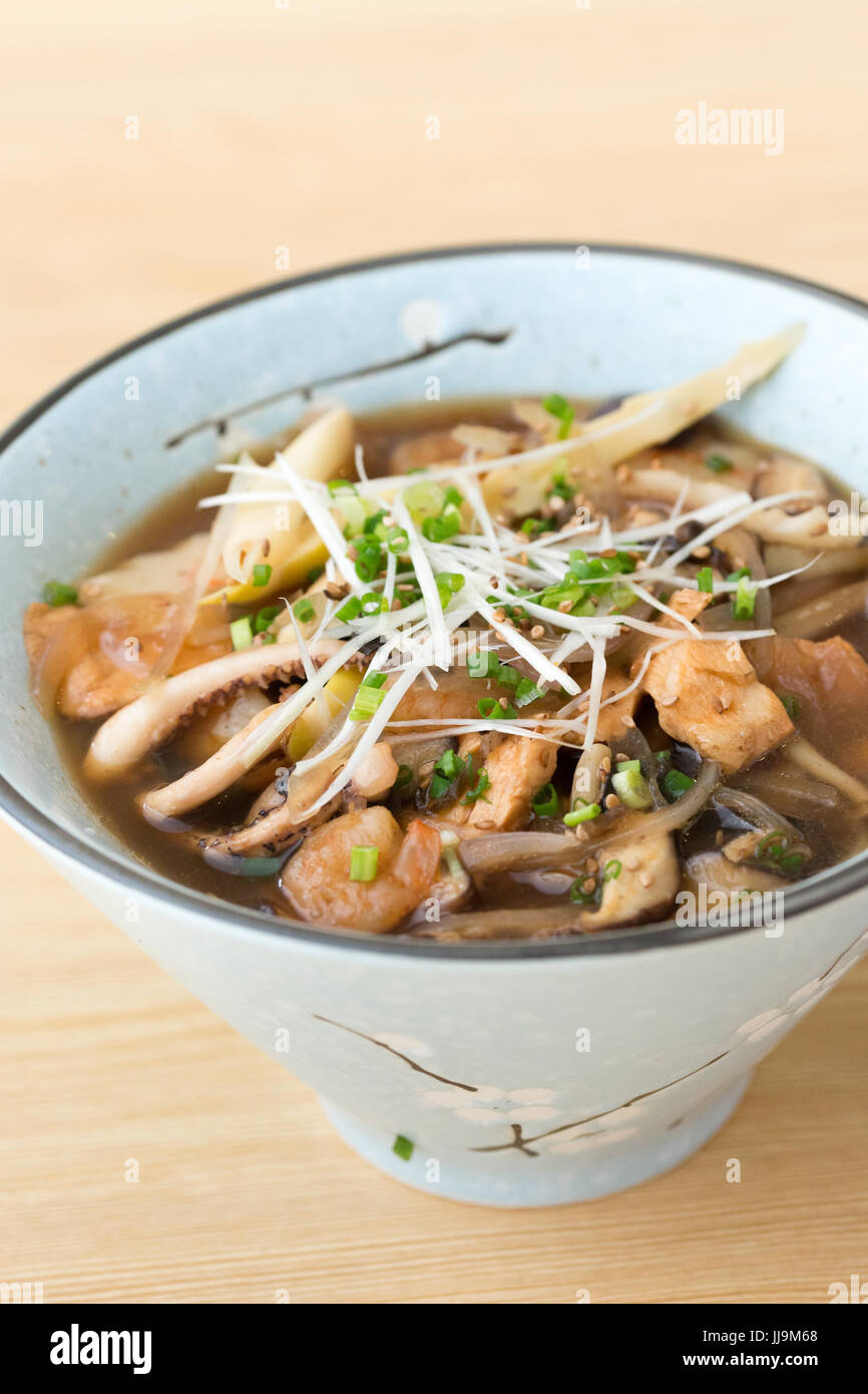 The View of Delicious Japanese Food Udon Noodles on the Table Stock ...