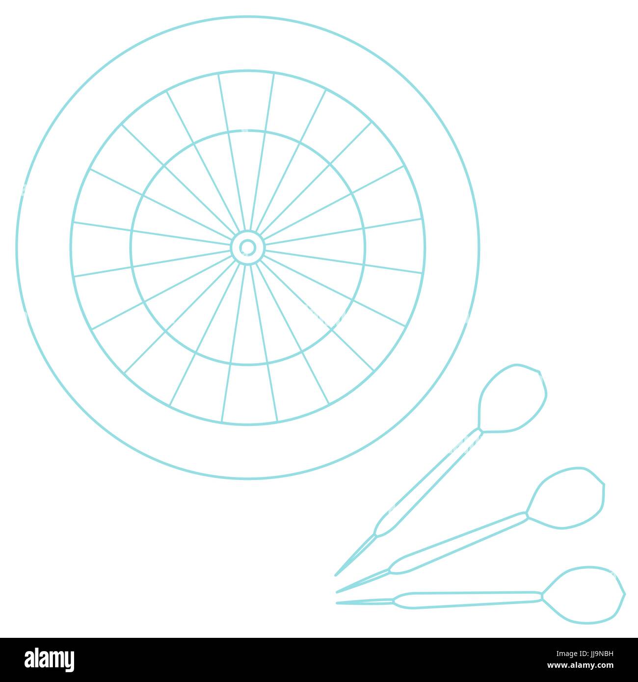Cute vector illustration of target and arrows for the darts. Sports ...