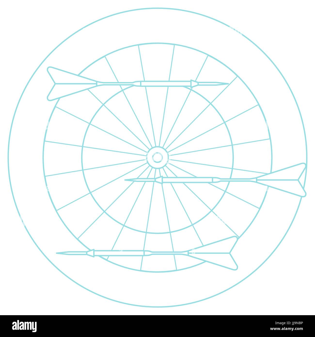 Cute vector illustration of target and arrows for the darts. Sports ...