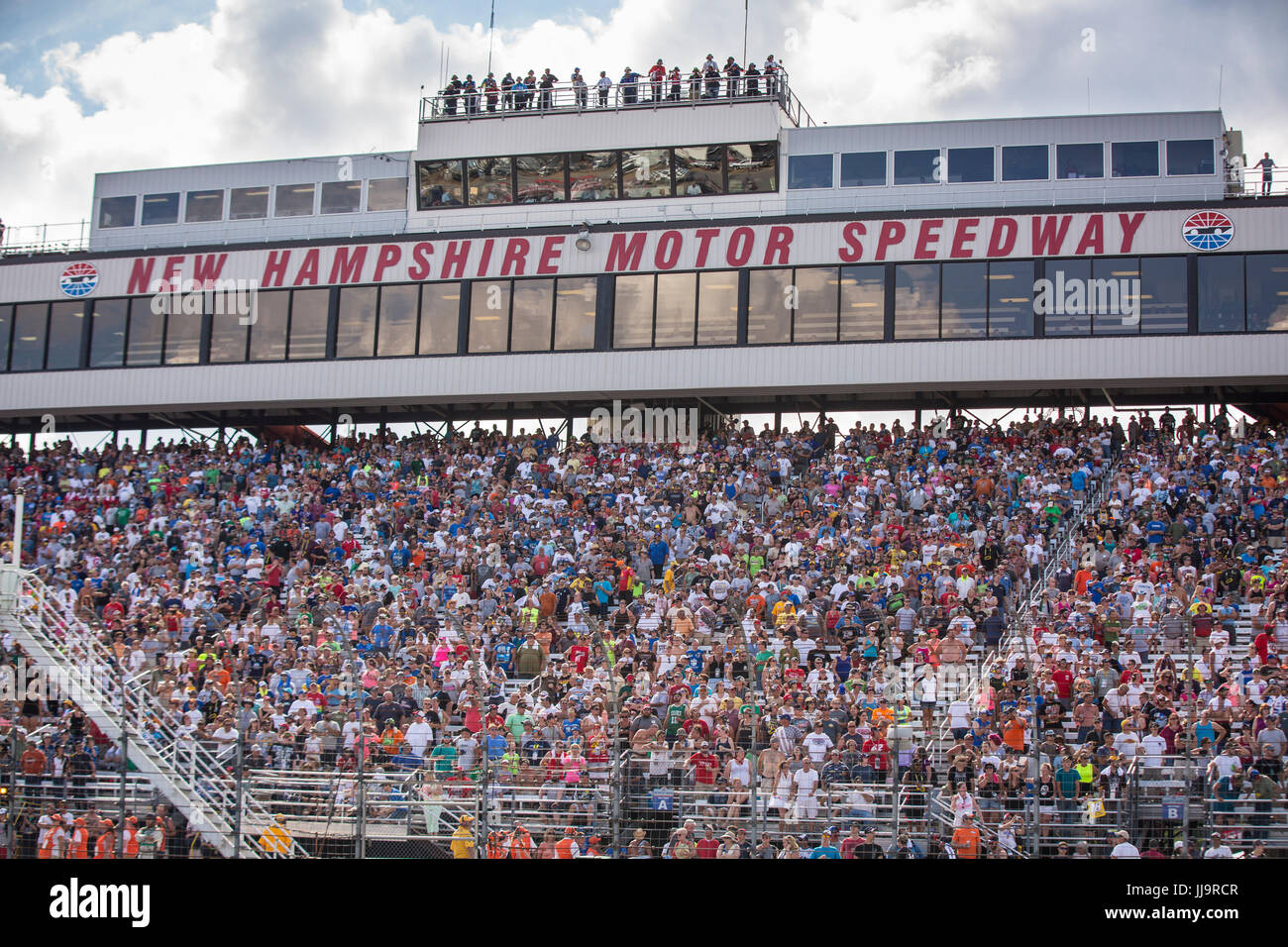 View of the crowd at New Hampshire Motor Speedway. NASCAR 301 Sprint ...