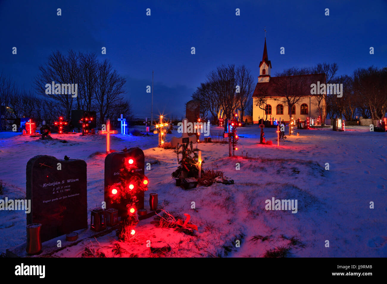 Icelandic Christmas Cemetery High Resolution Stock Photography and ...